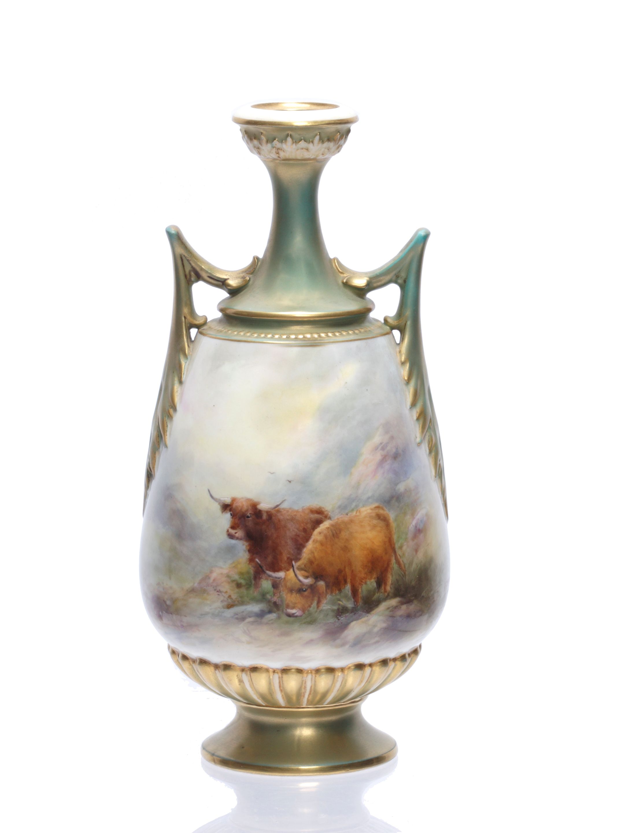 Bonhams : A Royal Worcester vase by Harry Stinton, circa 1912
