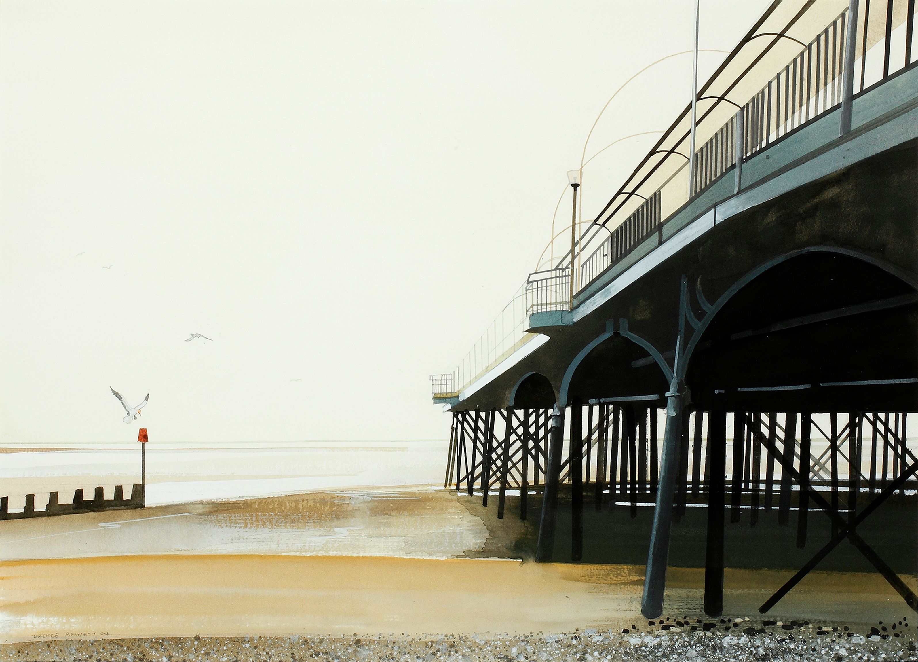 Bonhams : Terence Bennett (British, born 1935) Cleethorpes Pier