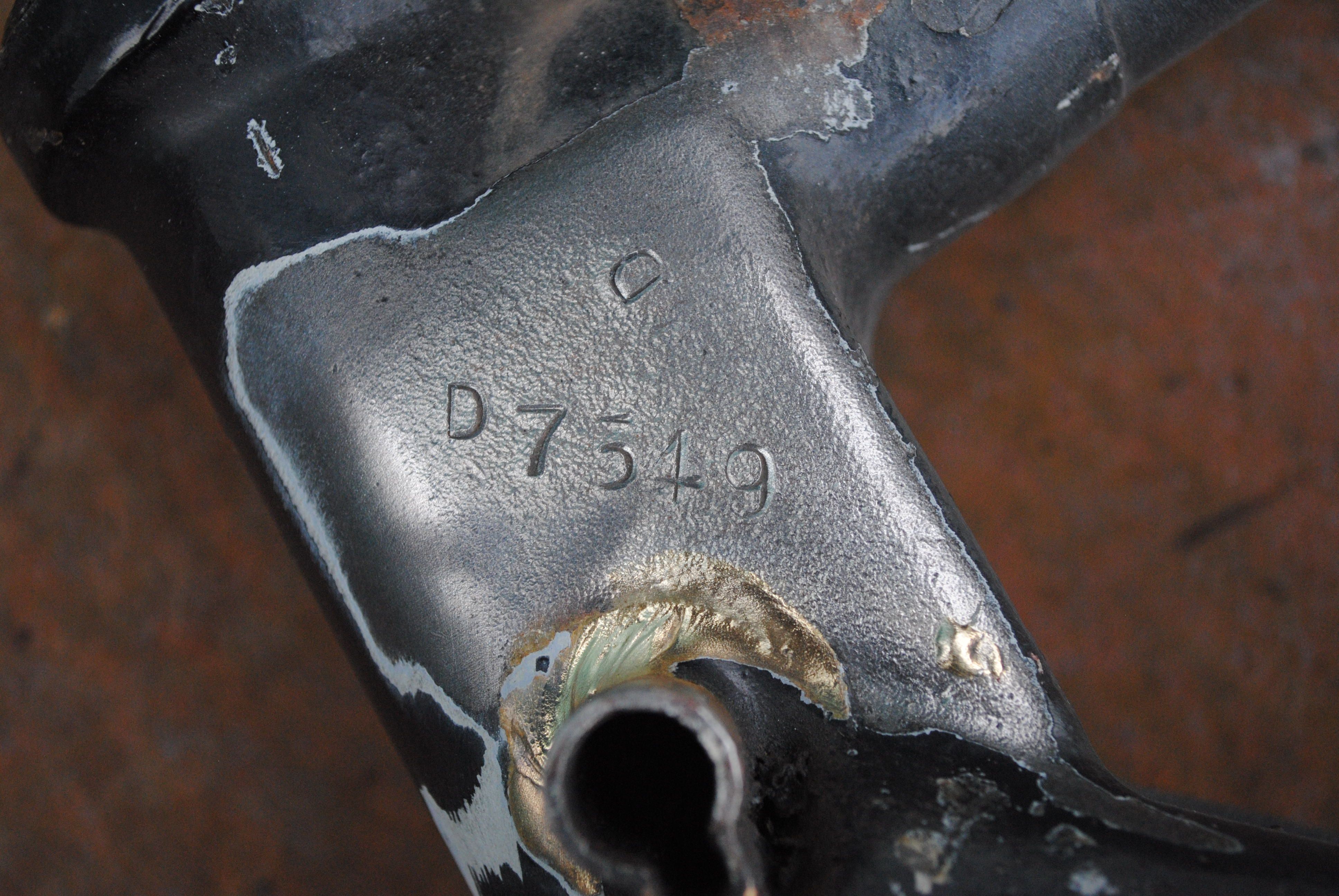 Bonhams Cars : A believed 1960 Triumph frame,