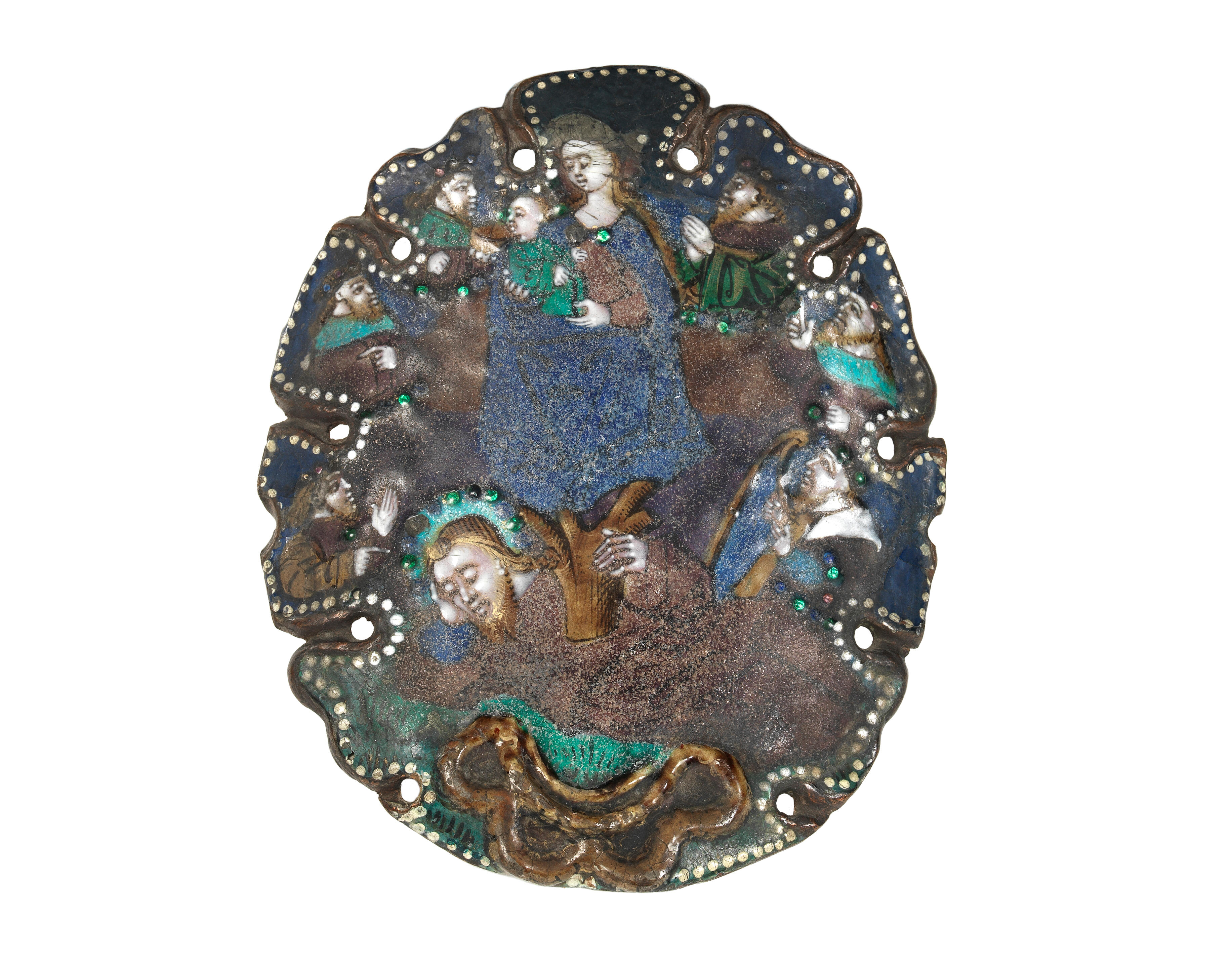 Bonhams : A late 15th century Limoges enamel plaque depicting the Tree of Jesse