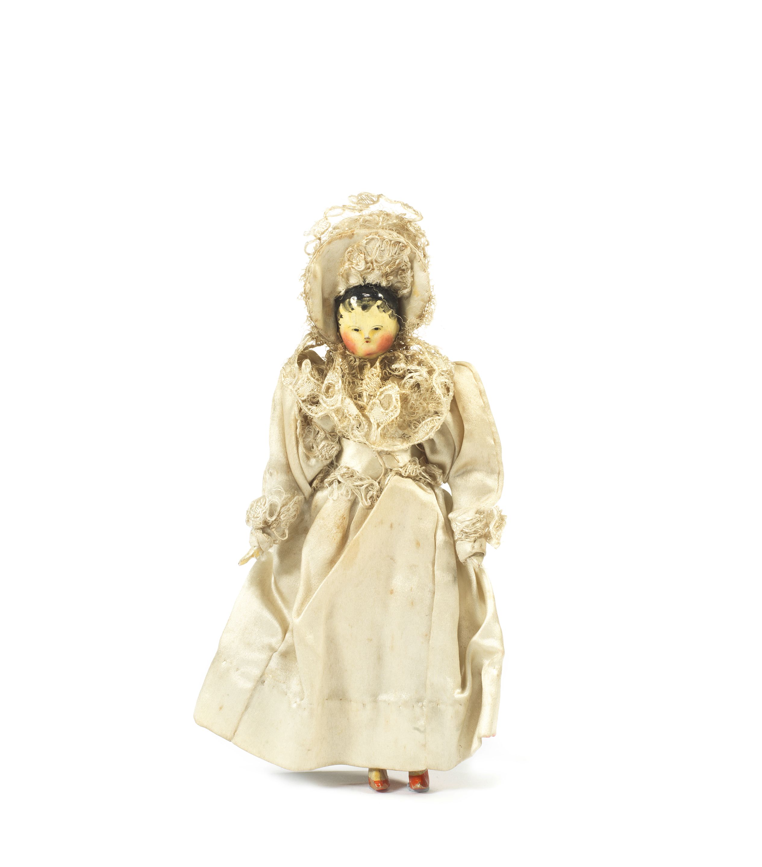 Bonhams : Grodener Tal carved wooden doll, circa 1840