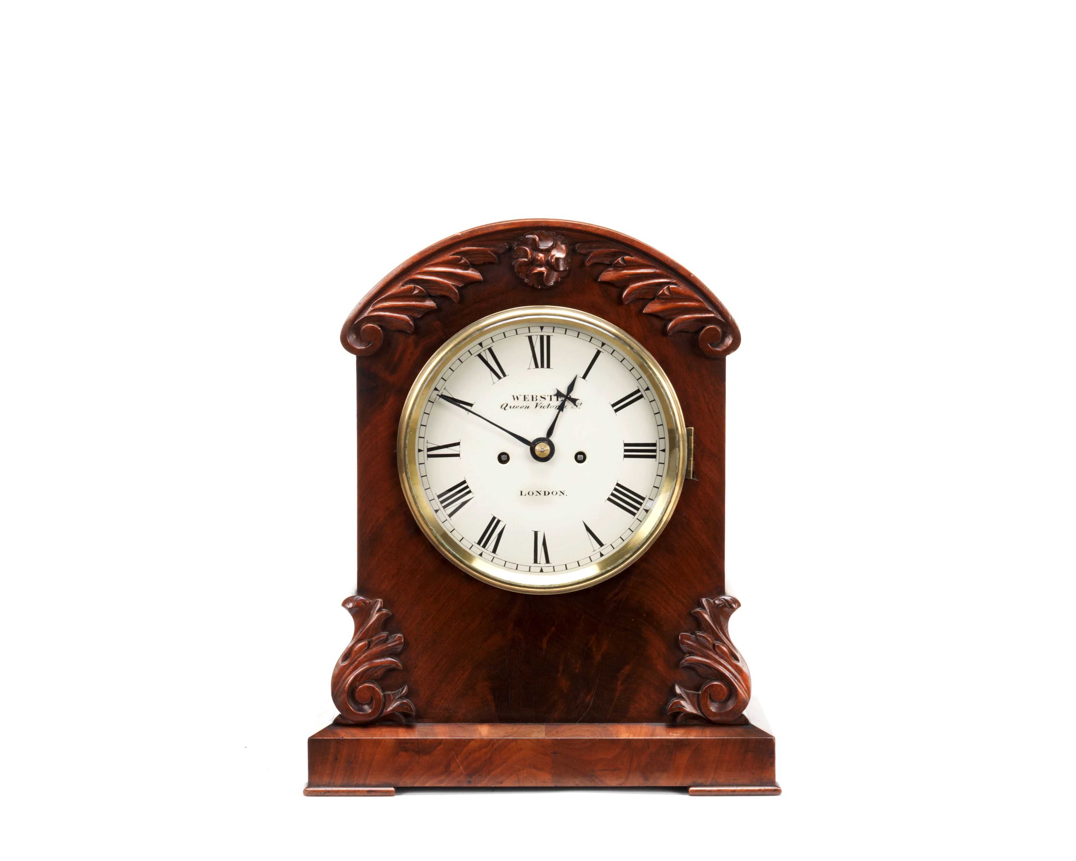 Bonhams : A mid Victorian mahogany table / bracket clock the dial ...