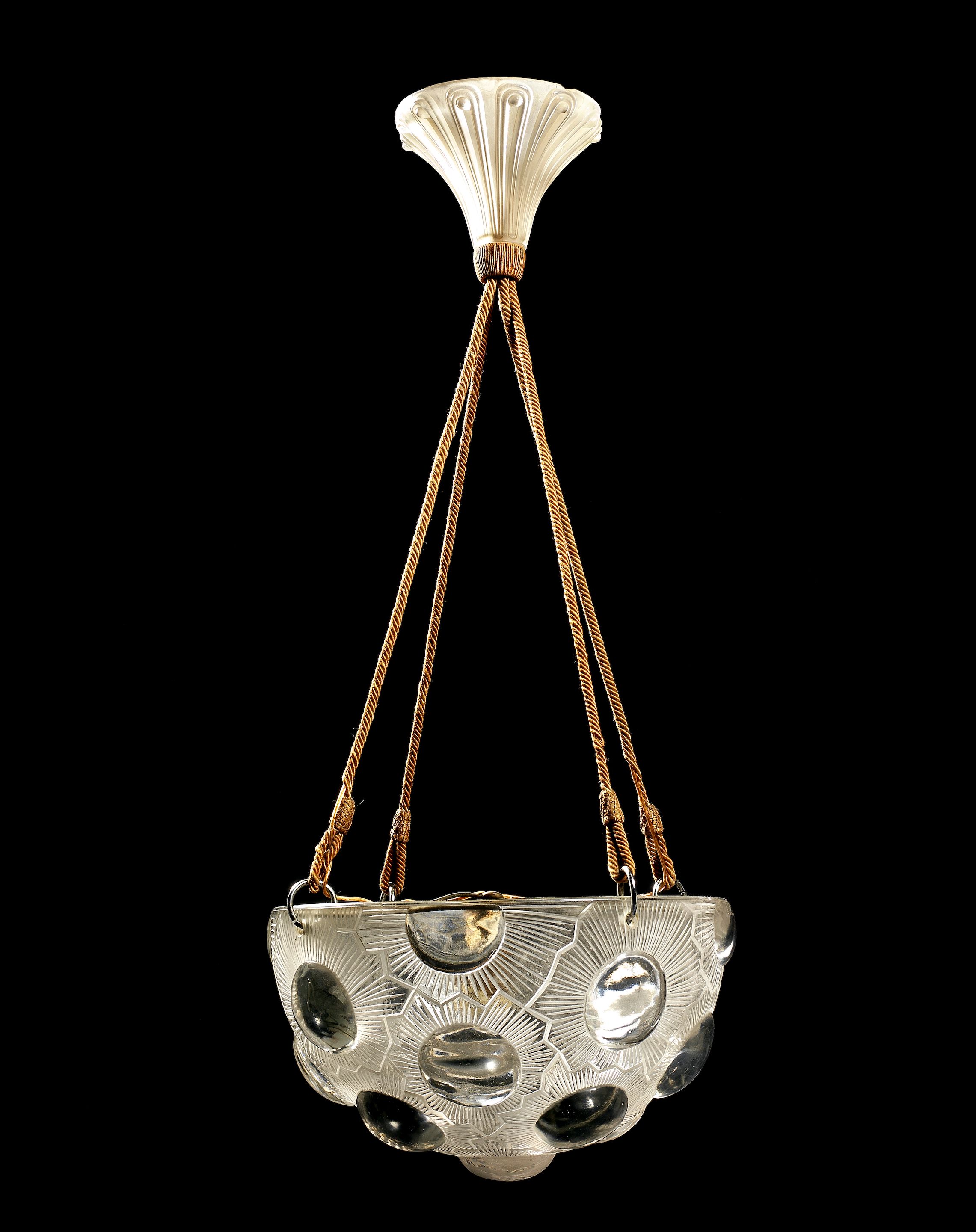 Bonhams : René Lalique (French, 1860-1945) 'Soleil' a Plafonnier ...