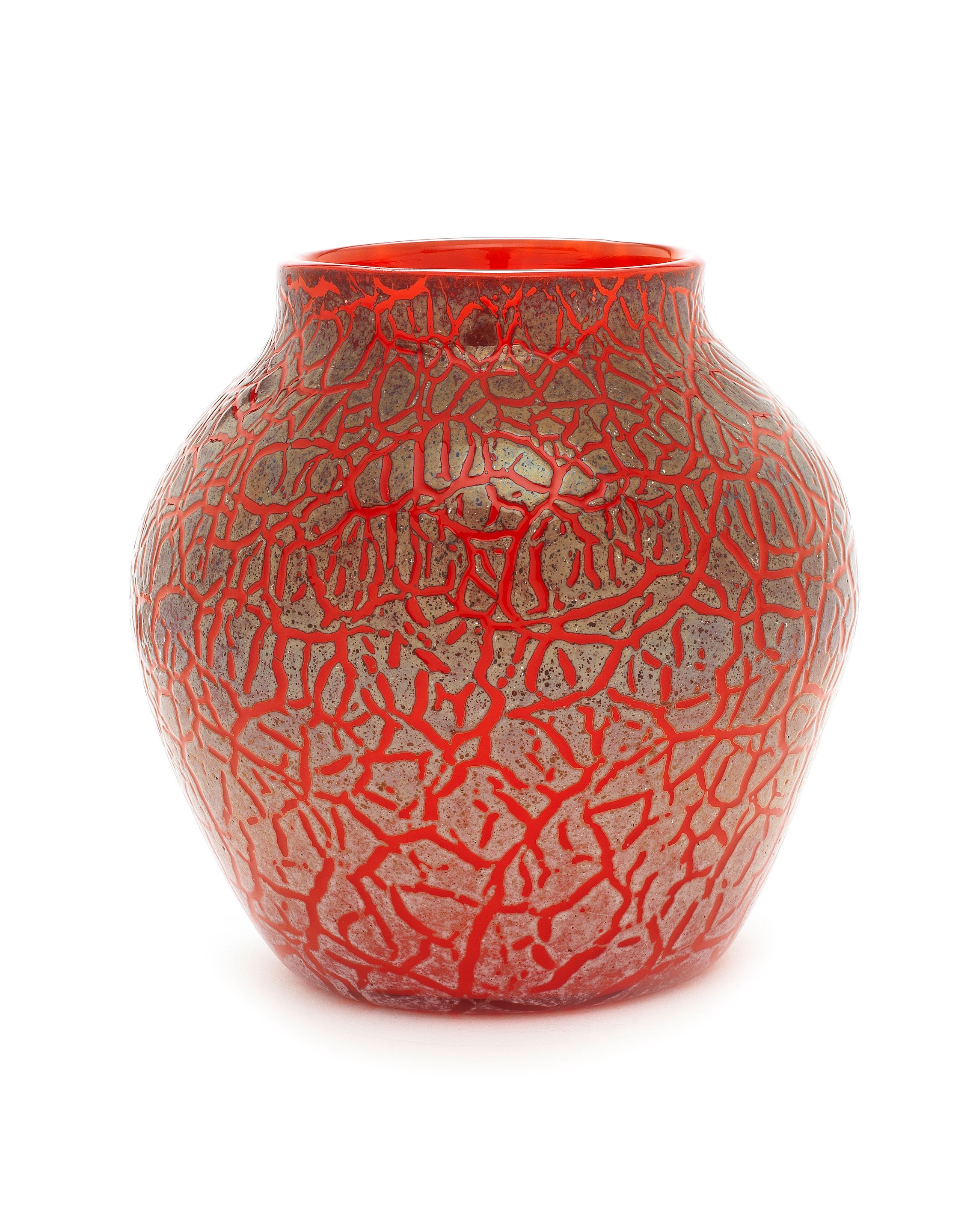 Bonhams : A Monart 'Cloisonne' Glass Vase RAISED PONTIL; CIRCA 1930