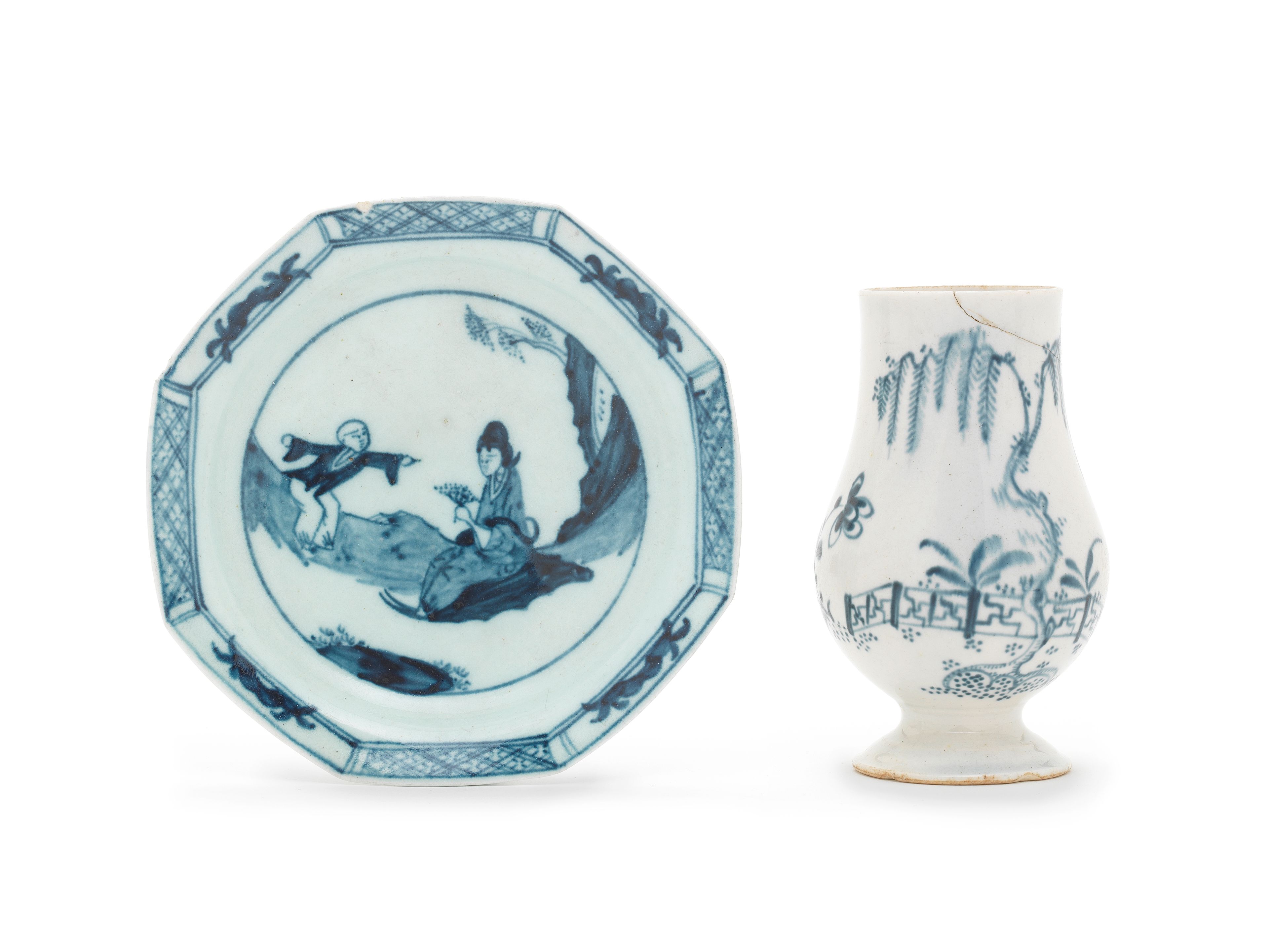 Bonhams : A study collection of Liverpool blue and white porcelain ...