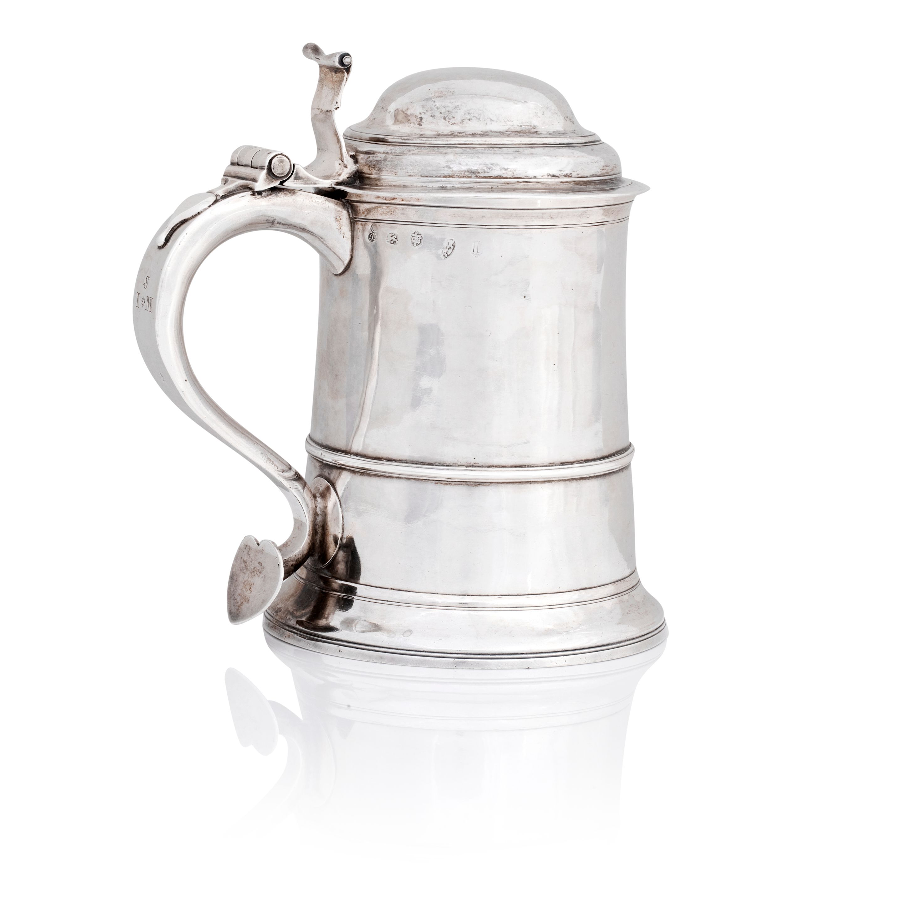 Bonhams : A LATE GEORGE II SILVER LIDDED TANKARD BY ISAAC COOKSON ...