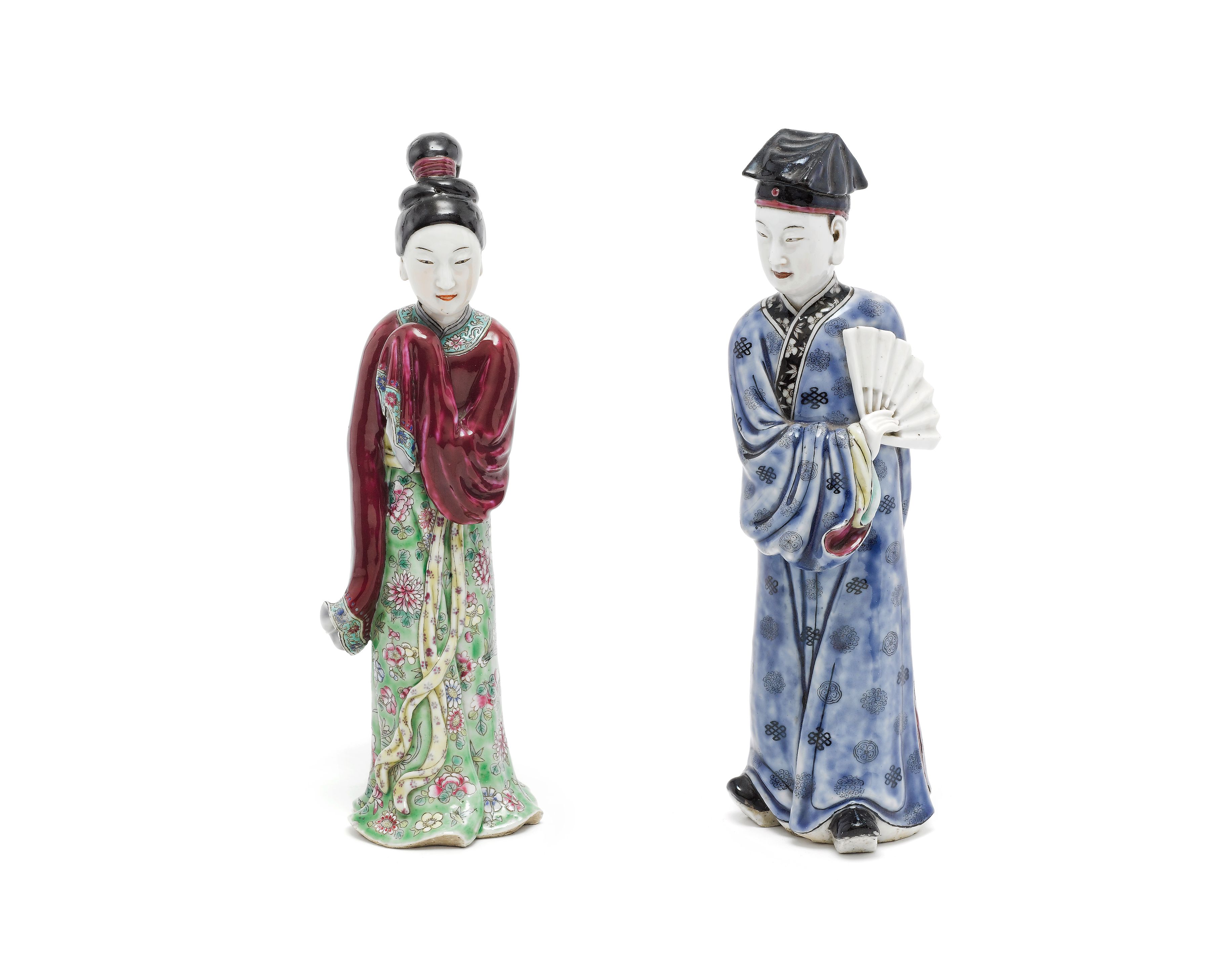 Bonhams : A pair of Chinese famille rose figures Republic (2)