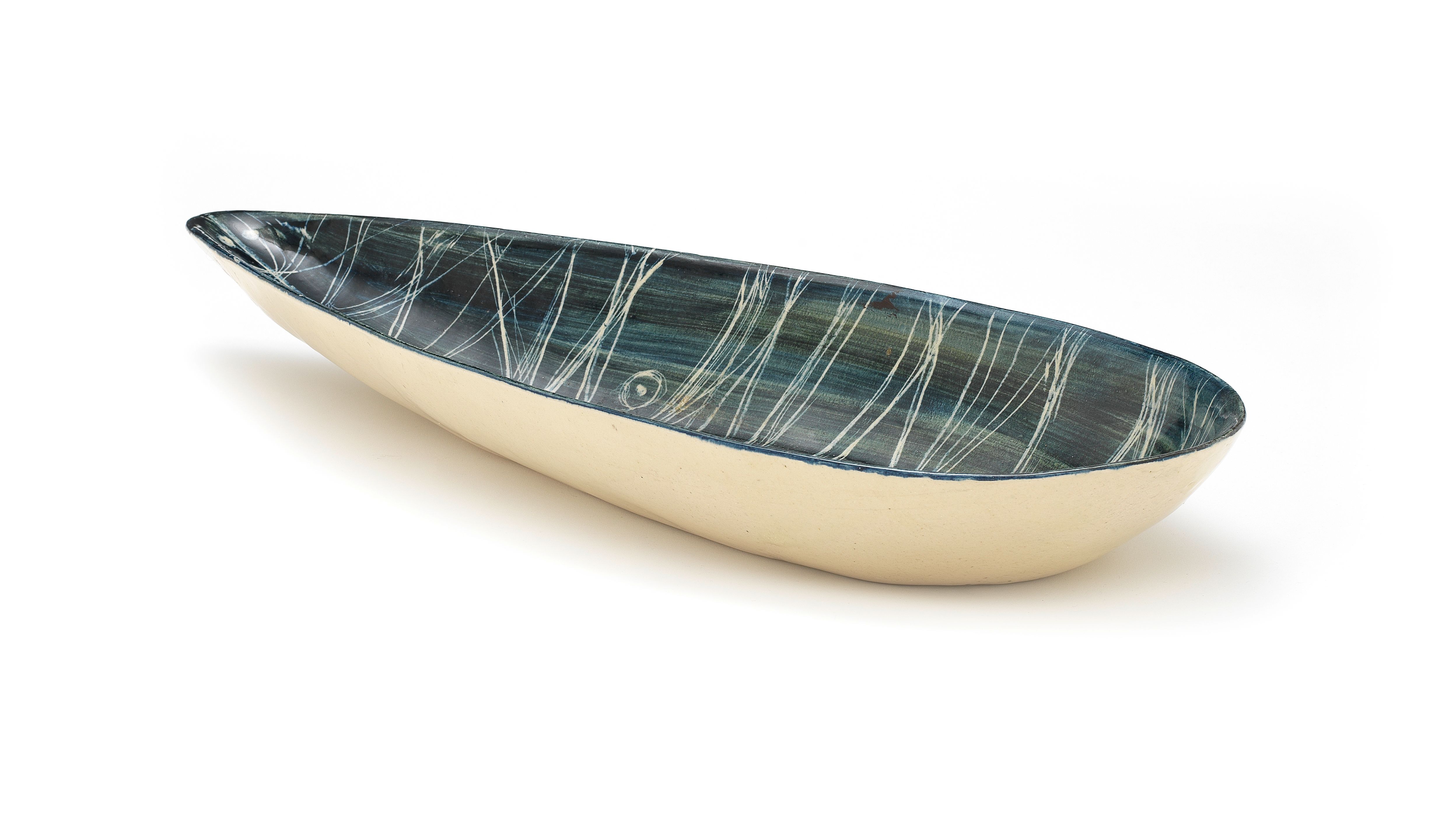 Bonhams : A Studio Pottery Tear-Shaped Platter by James Tower (British ...