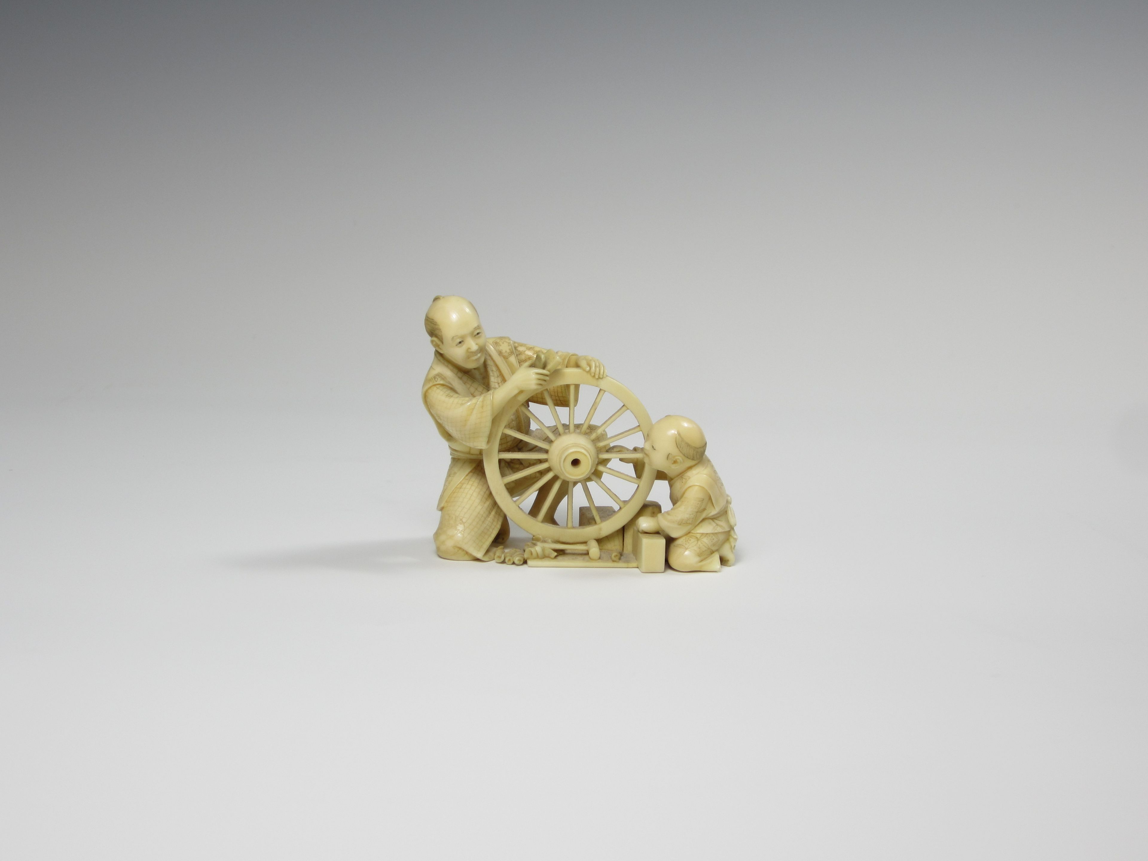 Bonhams : An ivory okimono and three other ivory carvings Meiji