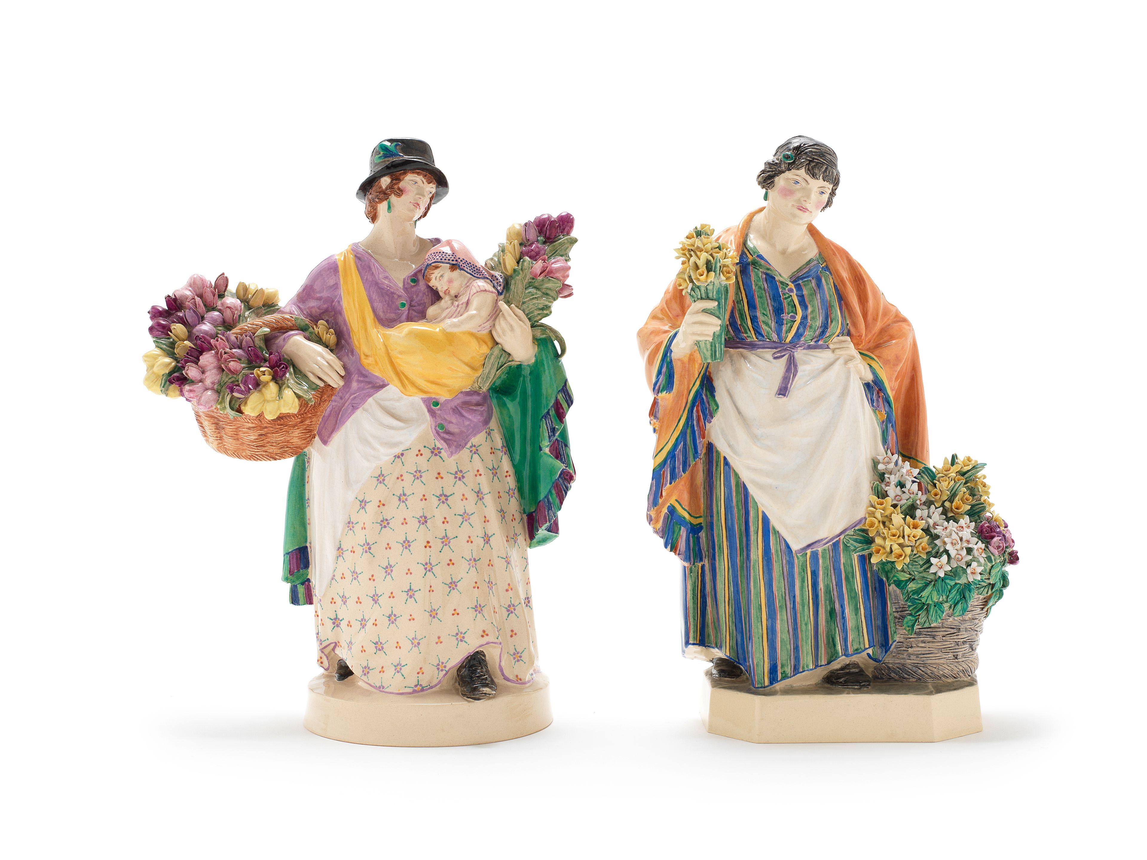 Bonhams : 'the tulip woman' and 'the daffodil woman' two charles vyse ...