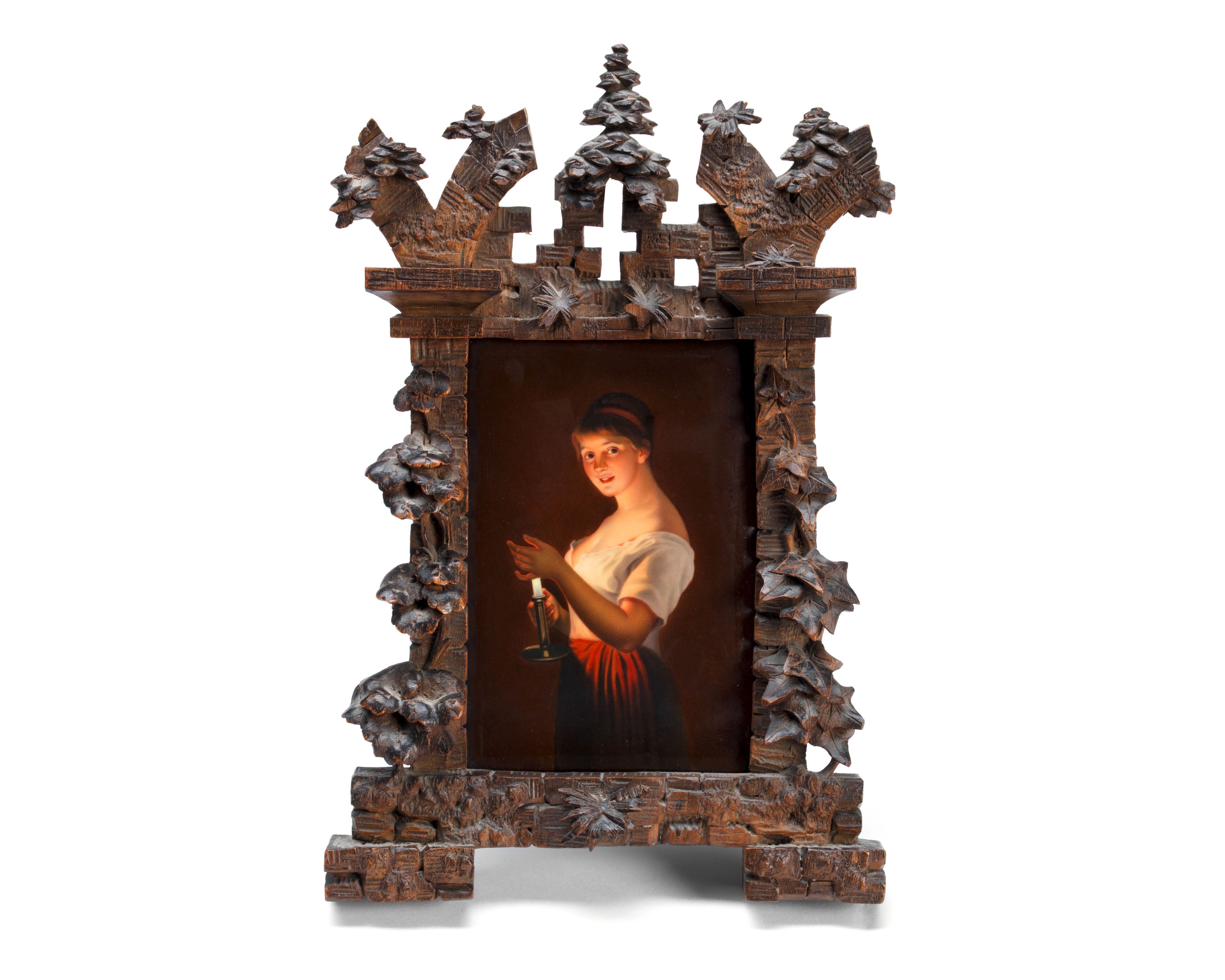 Bonhams : A late 19th century German porcelain plaque of 'Gute Nacht ...