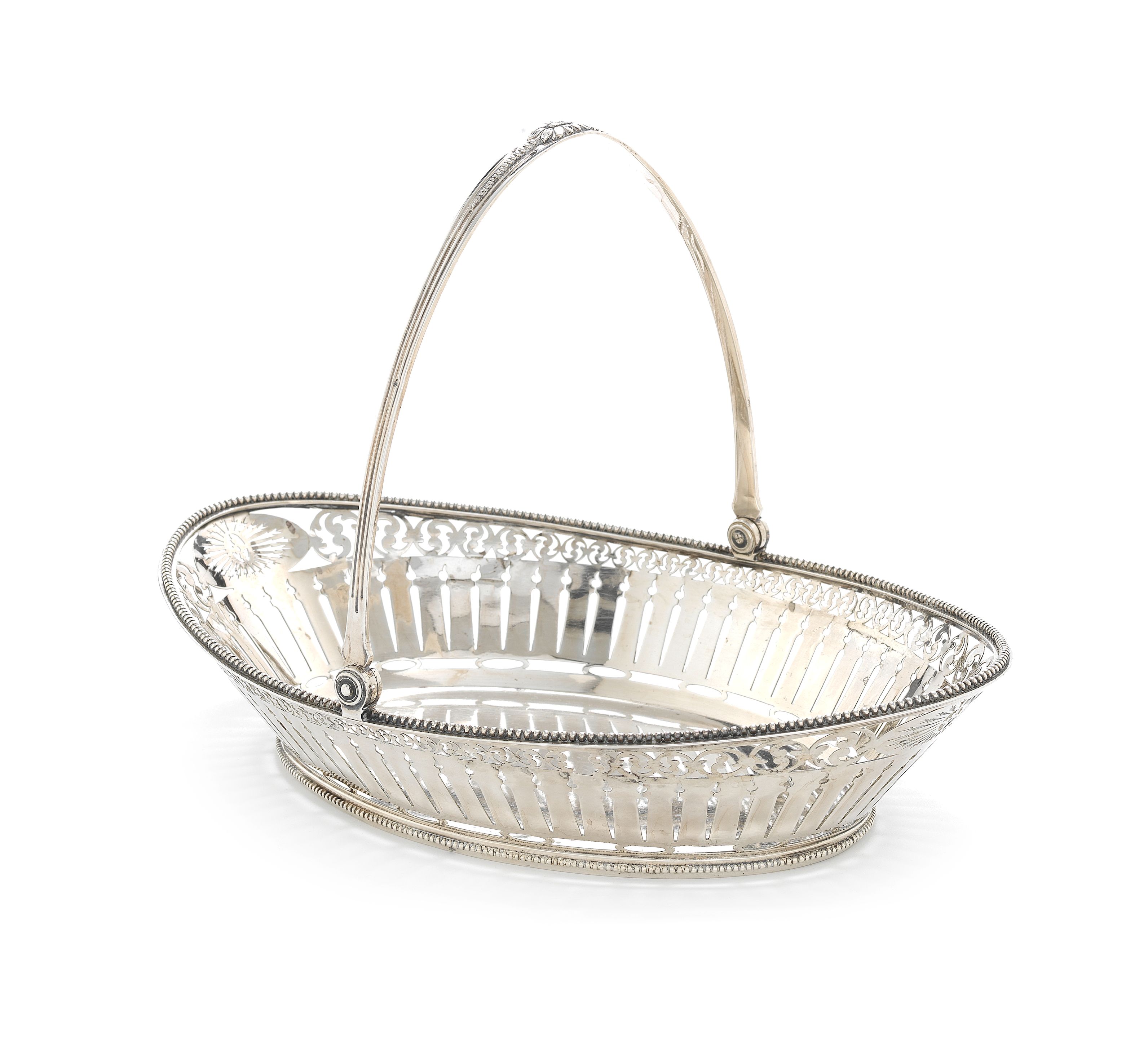 Bonhams : An 18th century Dutch silver swing-handle basket by Pieter ...
