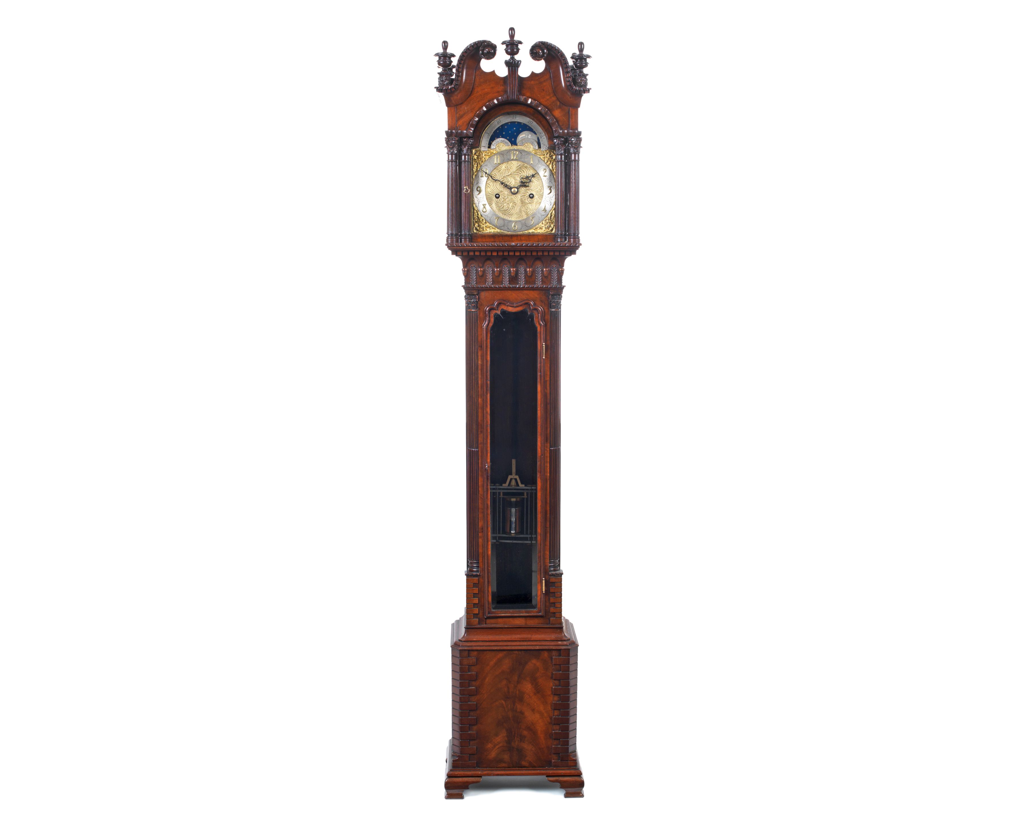 Bonhams : A good miniature mahogany longcase clock with mercury pendulum