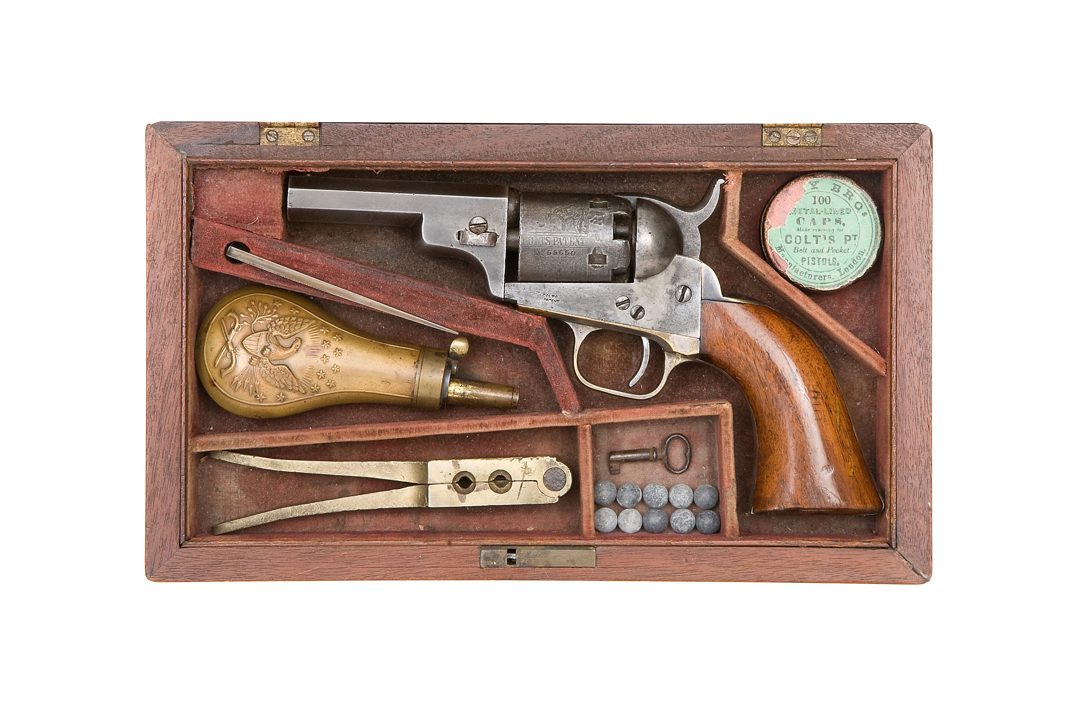 Bonhams : A Very Rare Cased .31 Percussion Colt 1849 Model 'Wells Fargo ...
