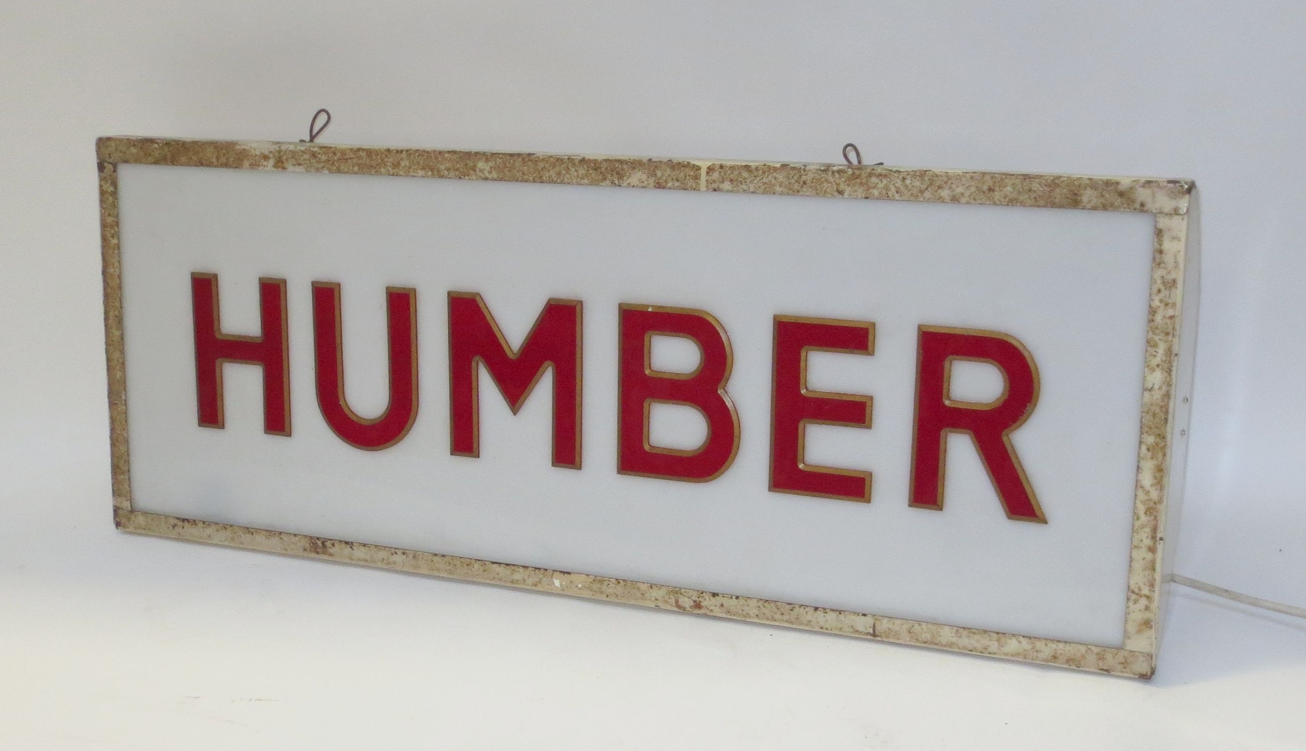 Bonhams Cars : A 'Humber' illuminating sign,