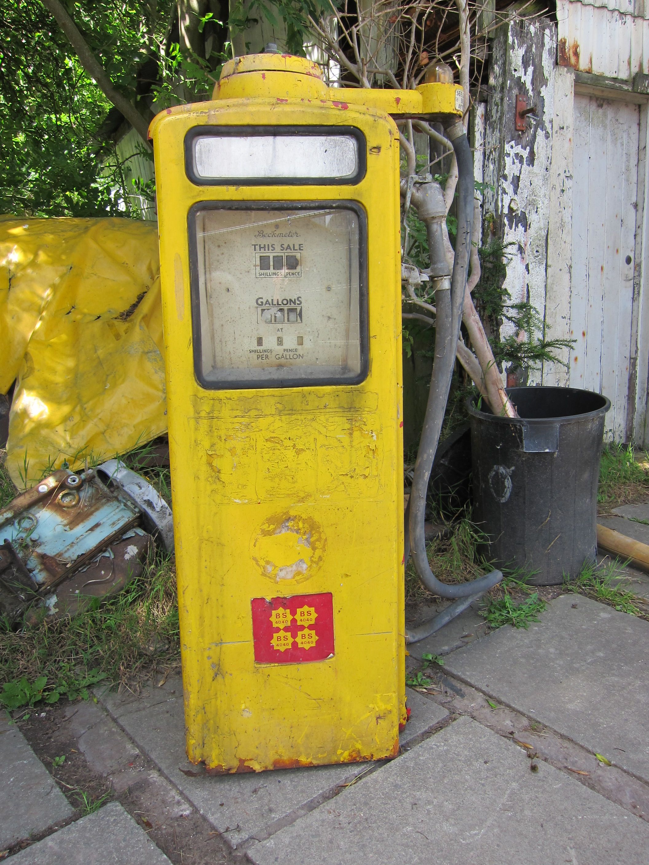 Bonhams Cars : A Beckmeter yellow petrol pump