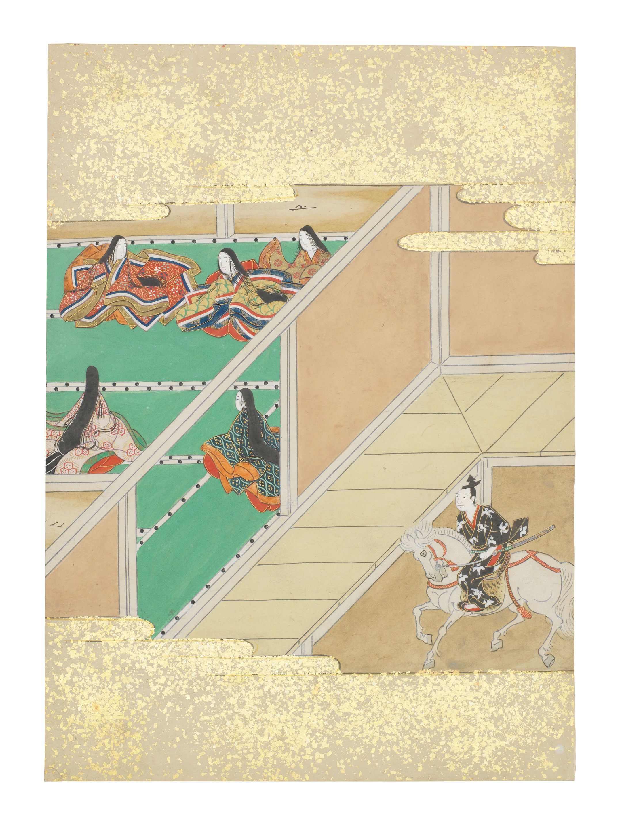 Bonhams : Artist Unknown, Nara-Ehon style Section from a Set of ...