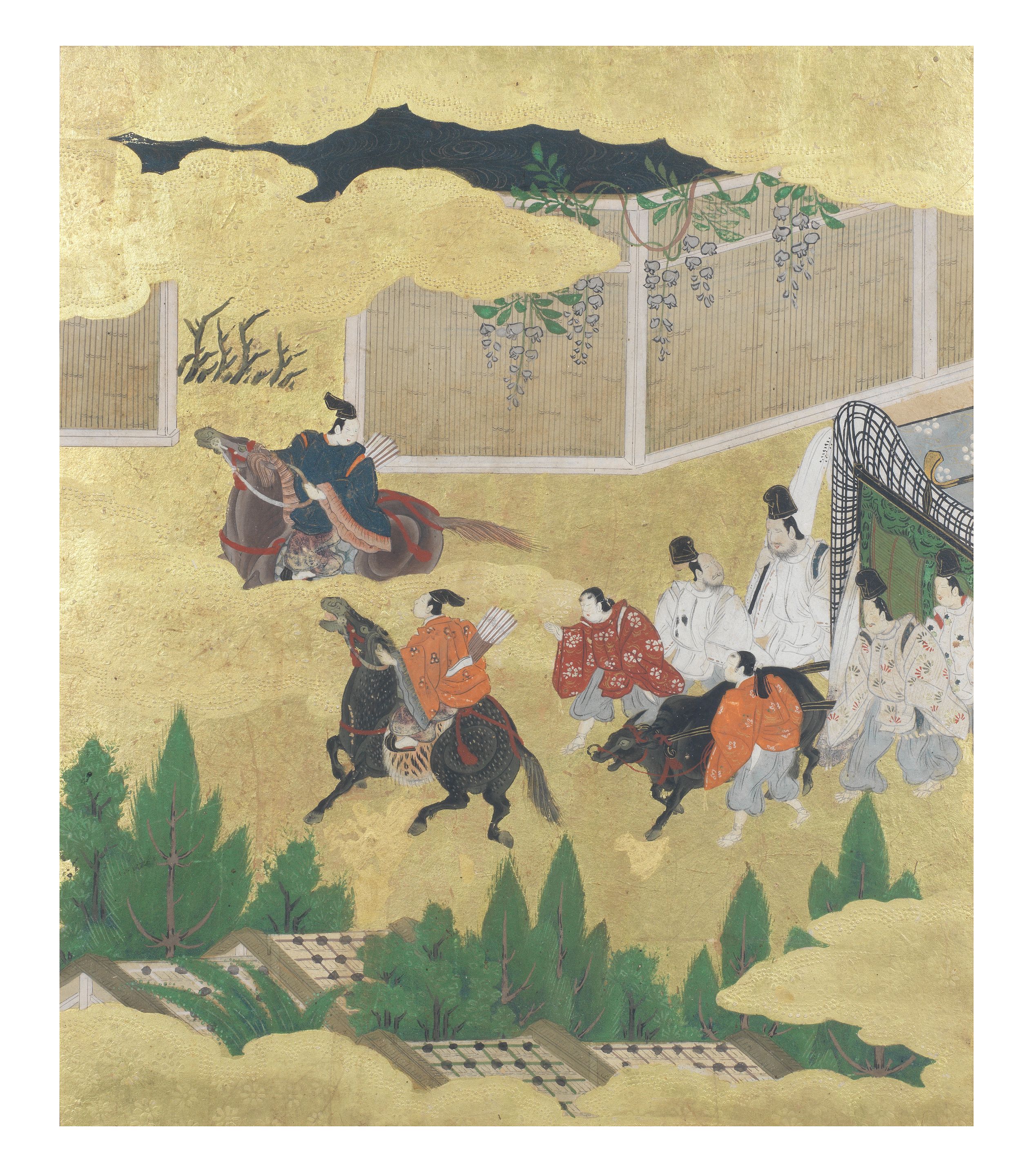 Bonhams : Artist Unknown Illustration to Genji monogatari (The Tale of ...