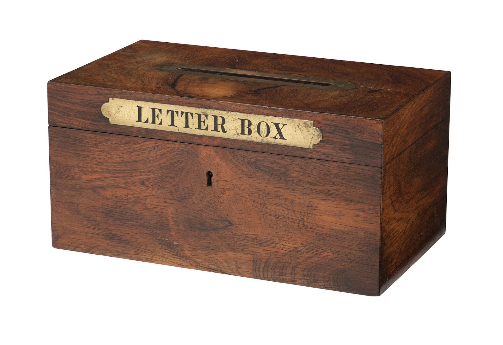 Bonhams : An early 19th century rosewood and brass-inlaid letter box