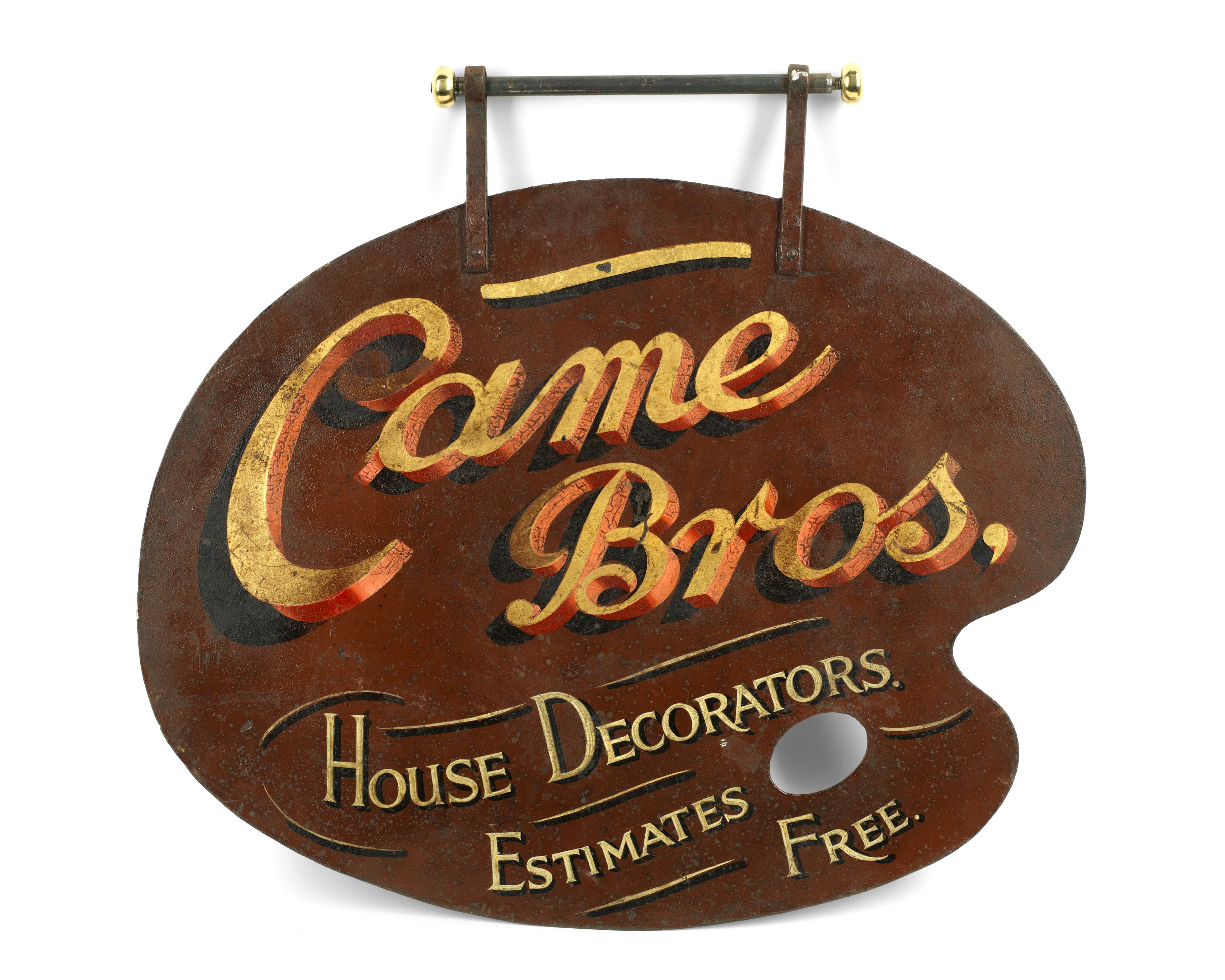 Bonhams : A double-sided Cane Brothers House decorators street sign on ...