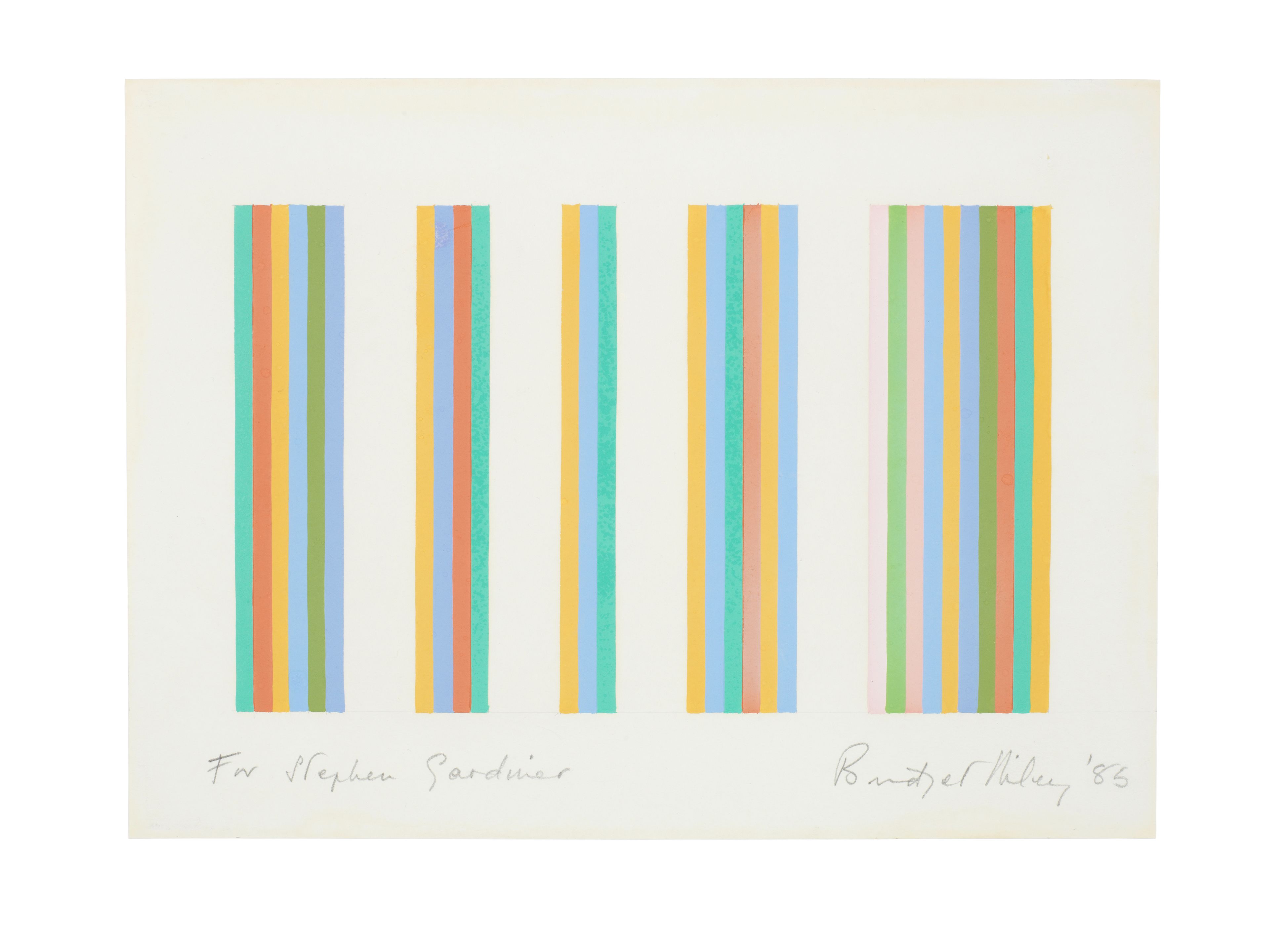 Bonhams : Bridget Riley (British, born 1931) Untitled 1985
