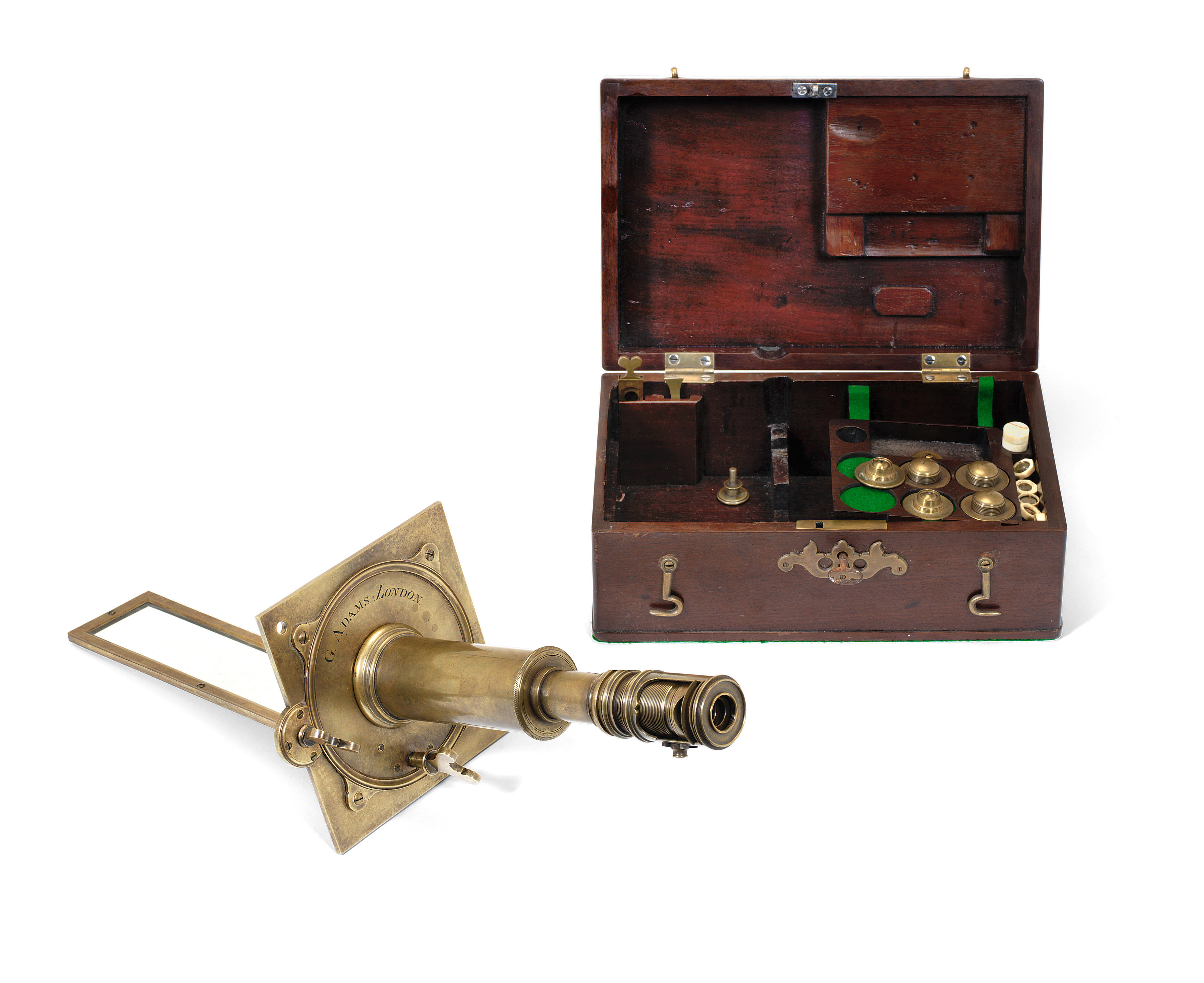 Bonhams A George Adams Senior Brass Solar Microscope English Circa