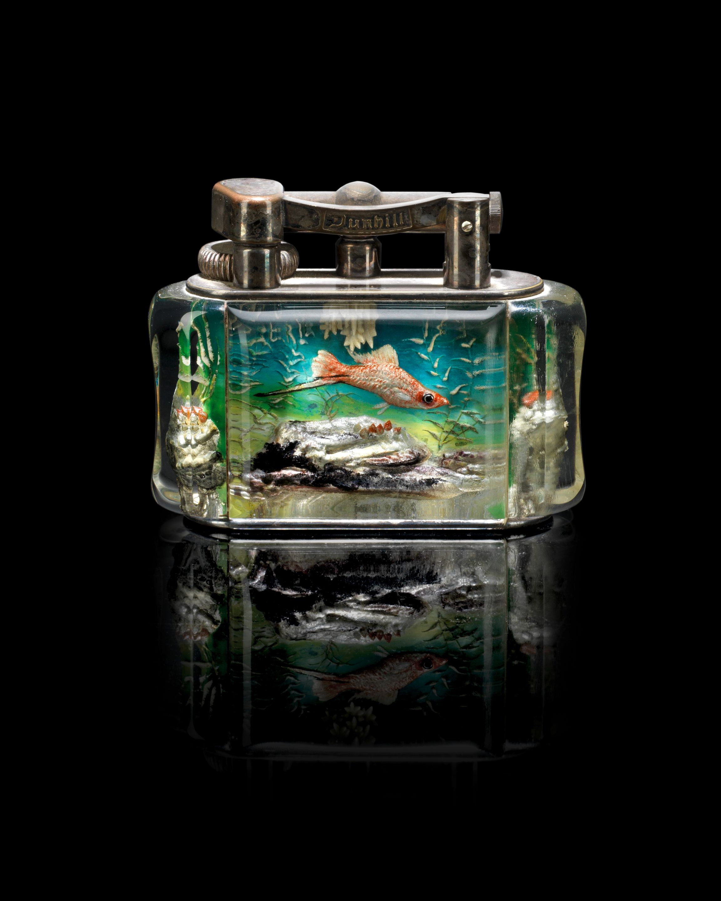 Bonhams : DUNHILL An 'Aquarium' lighter, contained in a rare original ...