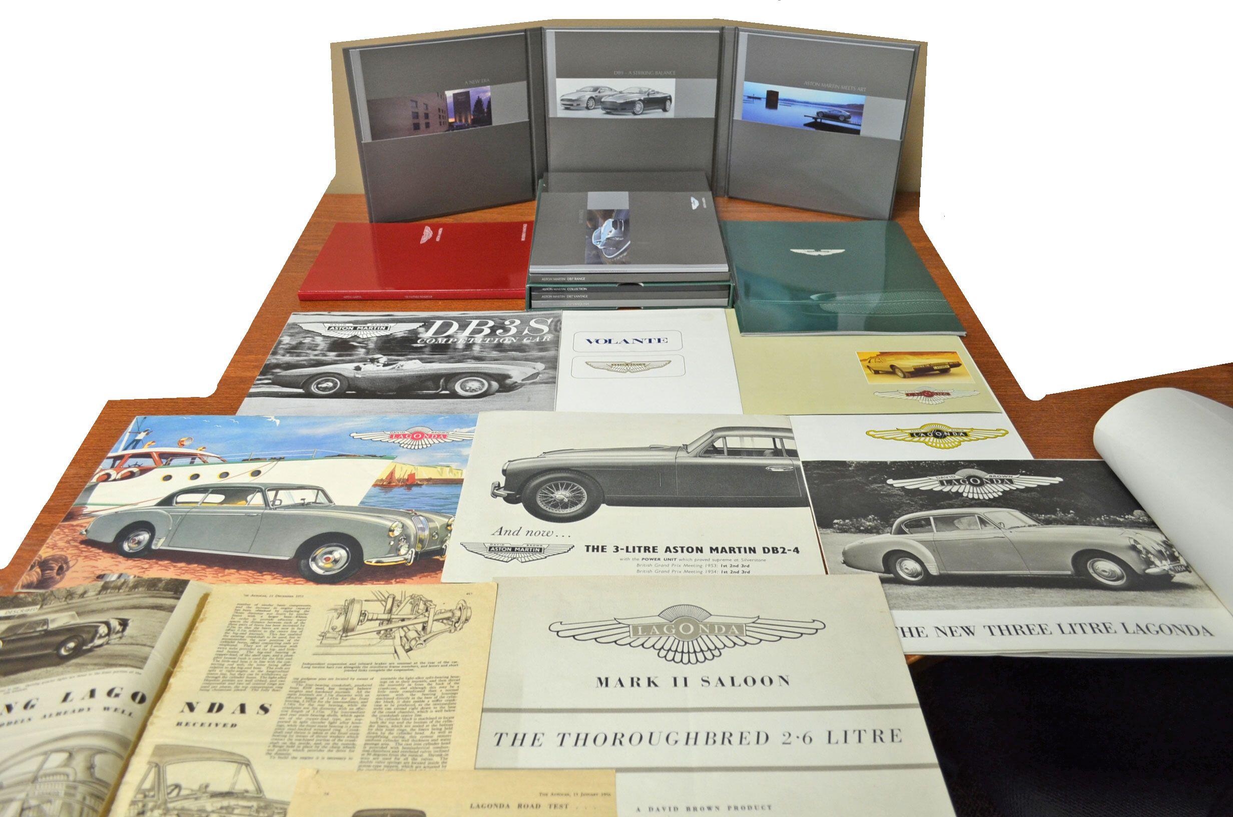 Bonhams Cars : Assorted Aston Martin brochures and ephemera, ((Qty))