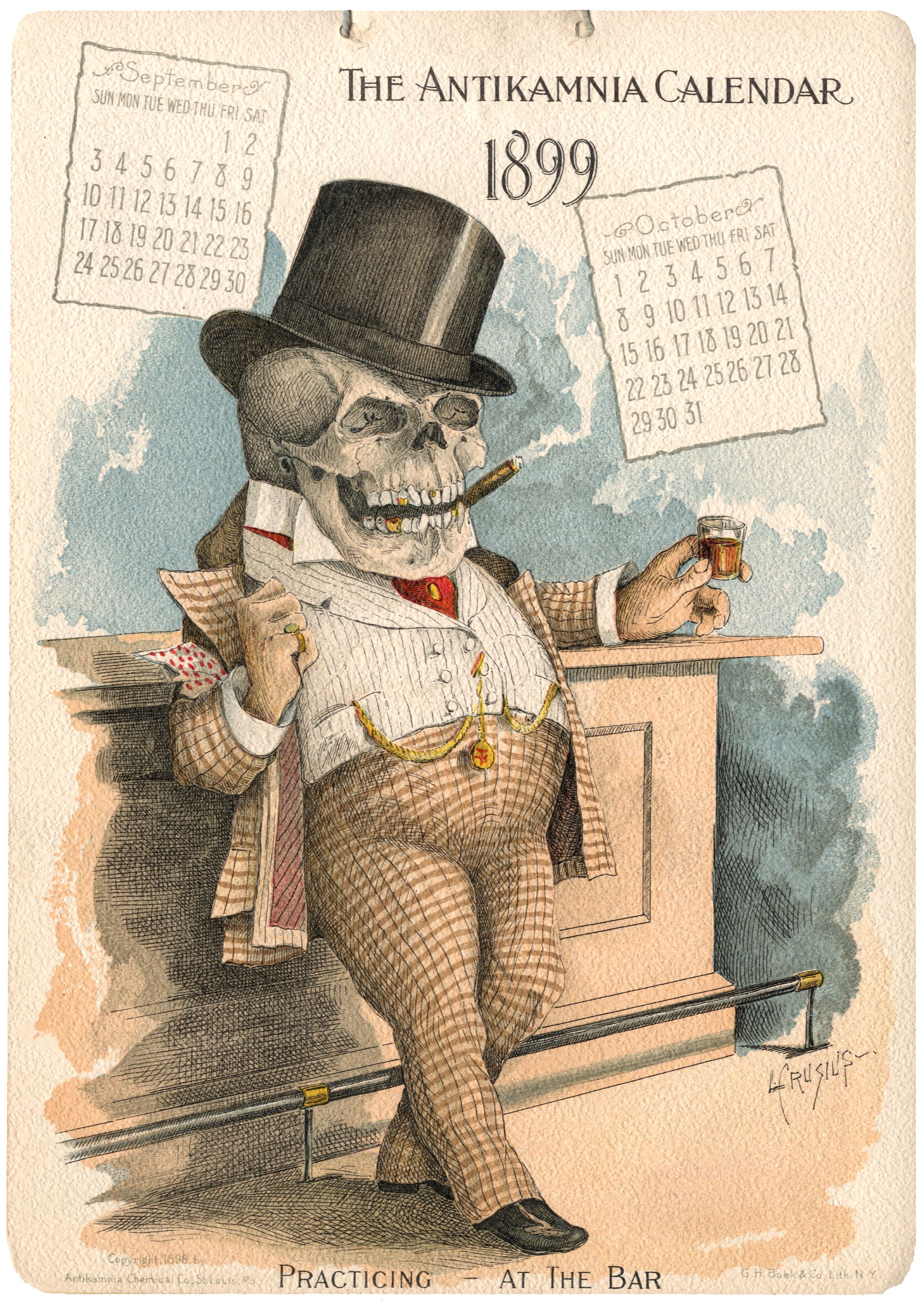 Bonhams : MEDICINE - ANTIKAMNIA CALENDARS The Antikamnia Calendar, for ...