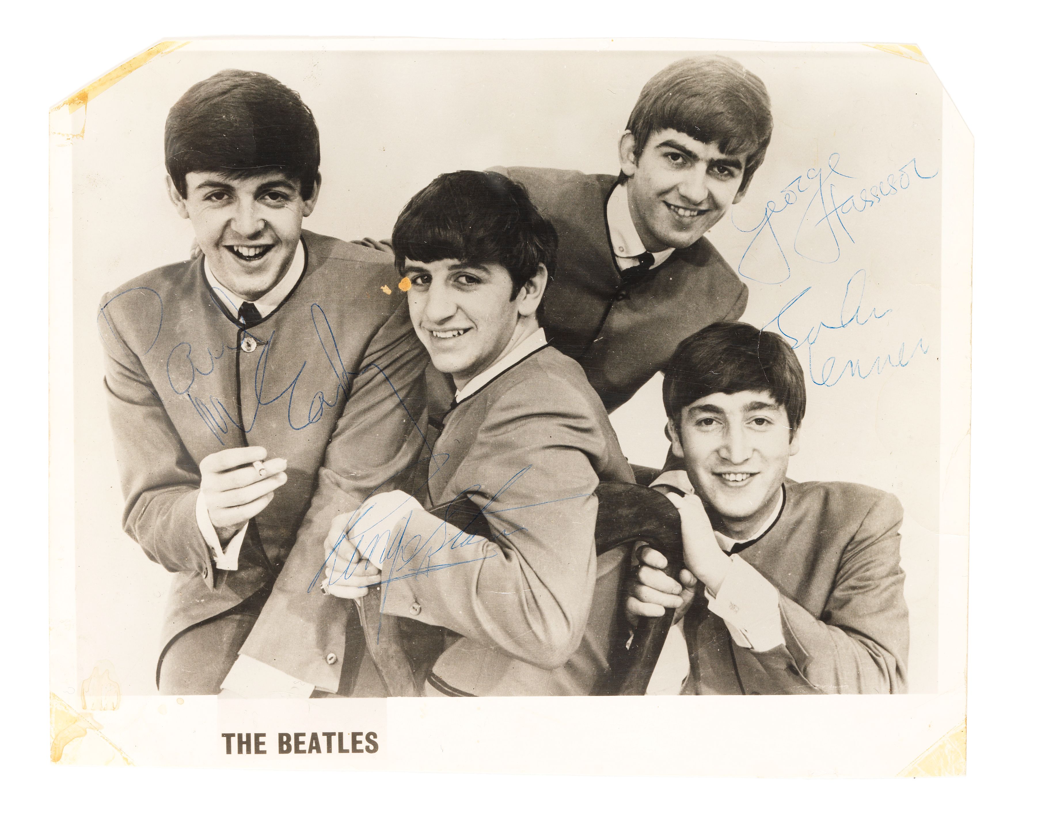 Bonhams : The Beatles a black and white publicity photograph by Dezo Hoffman signed by each ...