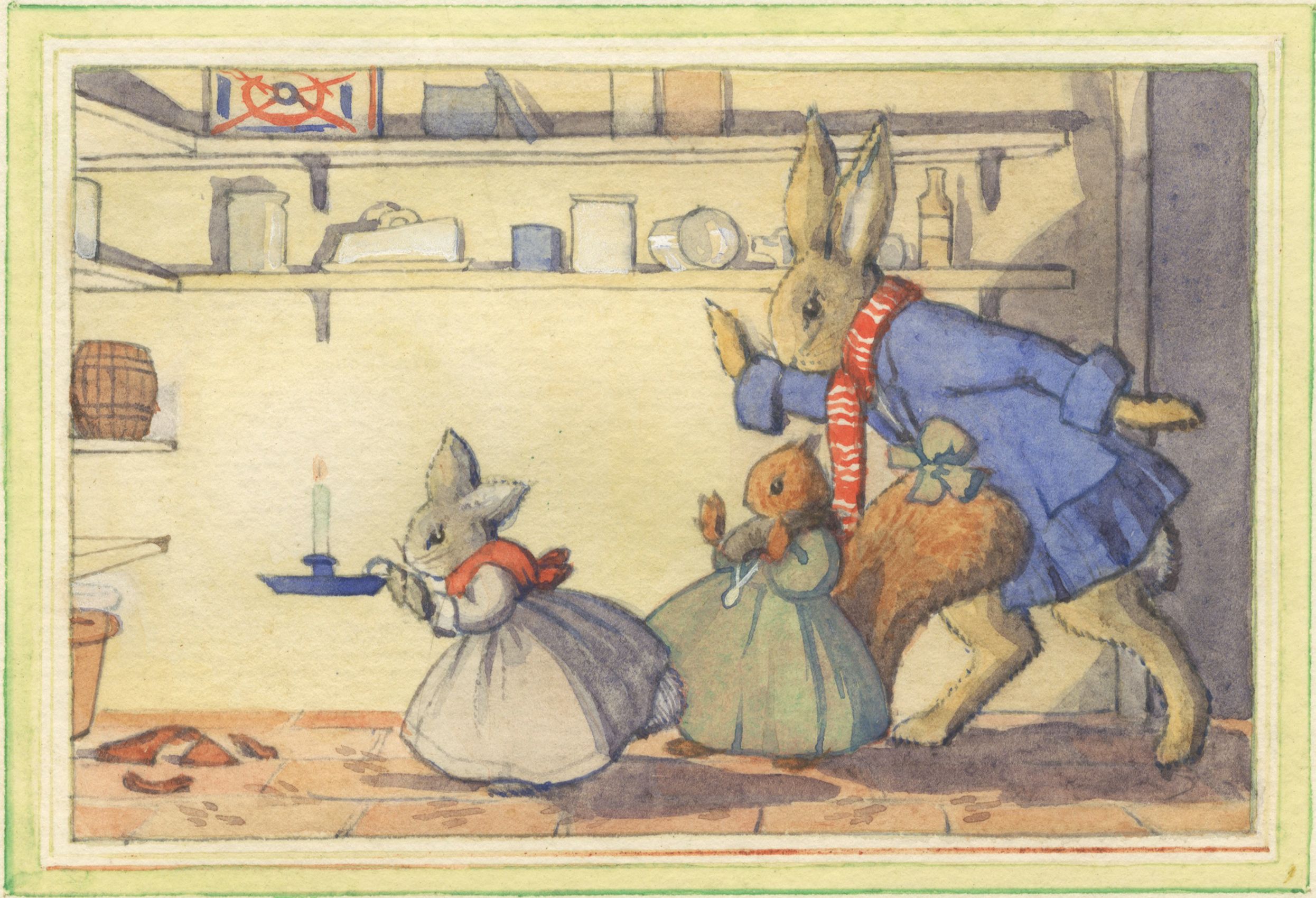 Bonhams : TEMPEST (MARGARET) Two original watercolour illustrations ...