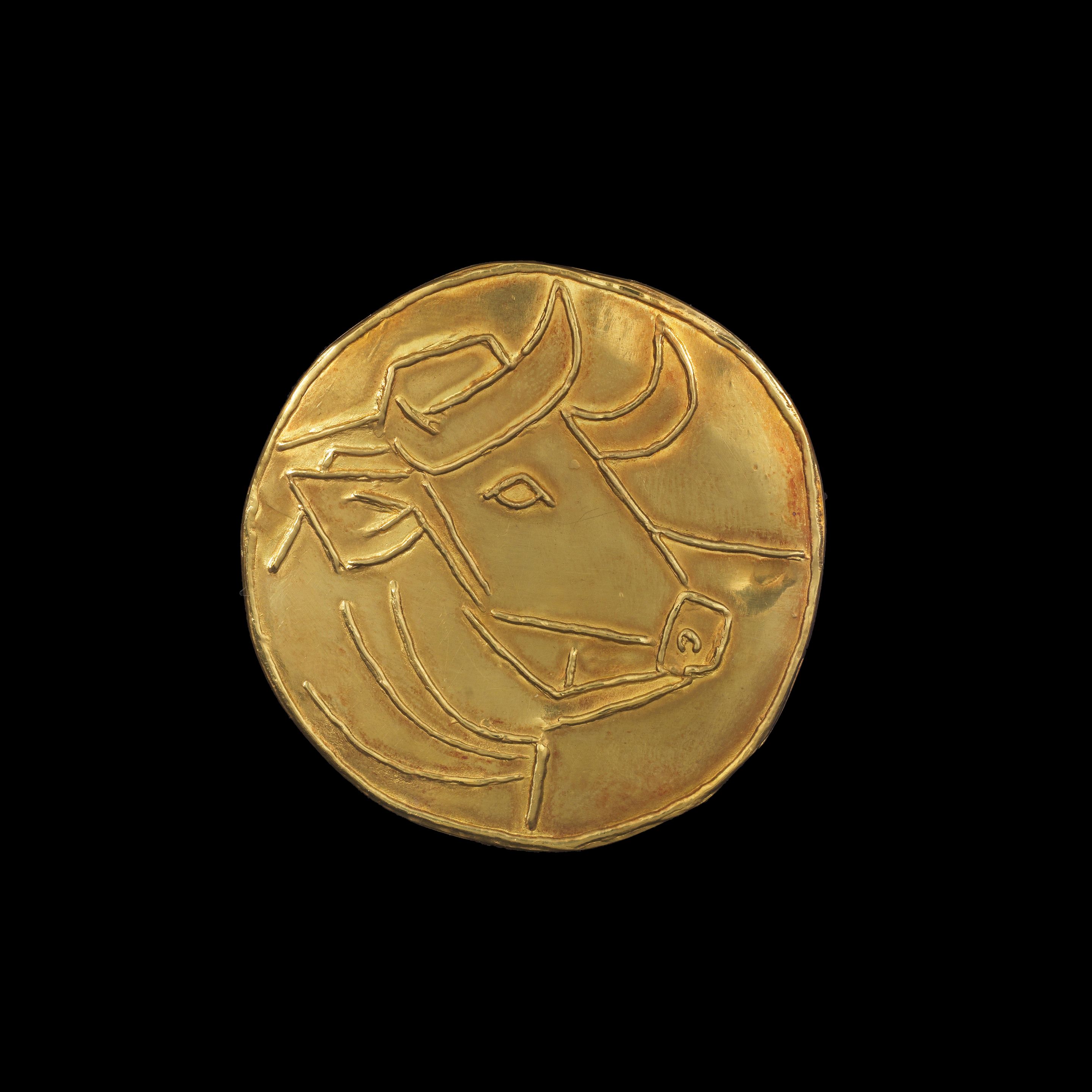 Bonhams : Pablo Picasso (Spanish, 1881-1973) Taureau (P.H. 1413), 1955-1956 5cm diameter (1 15 ...