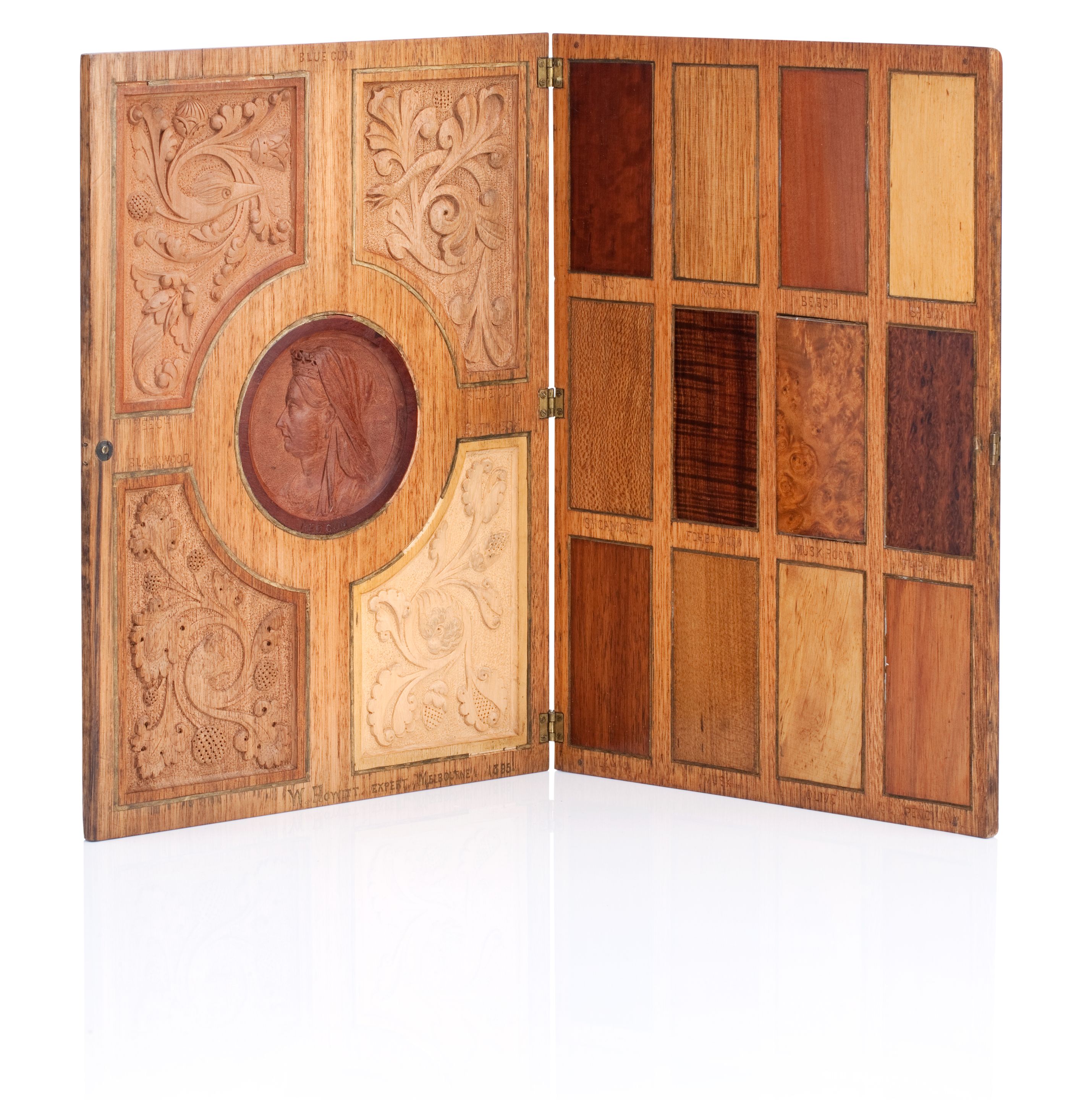 Bonhams : William Howitt, an Australian wood and carving sample case