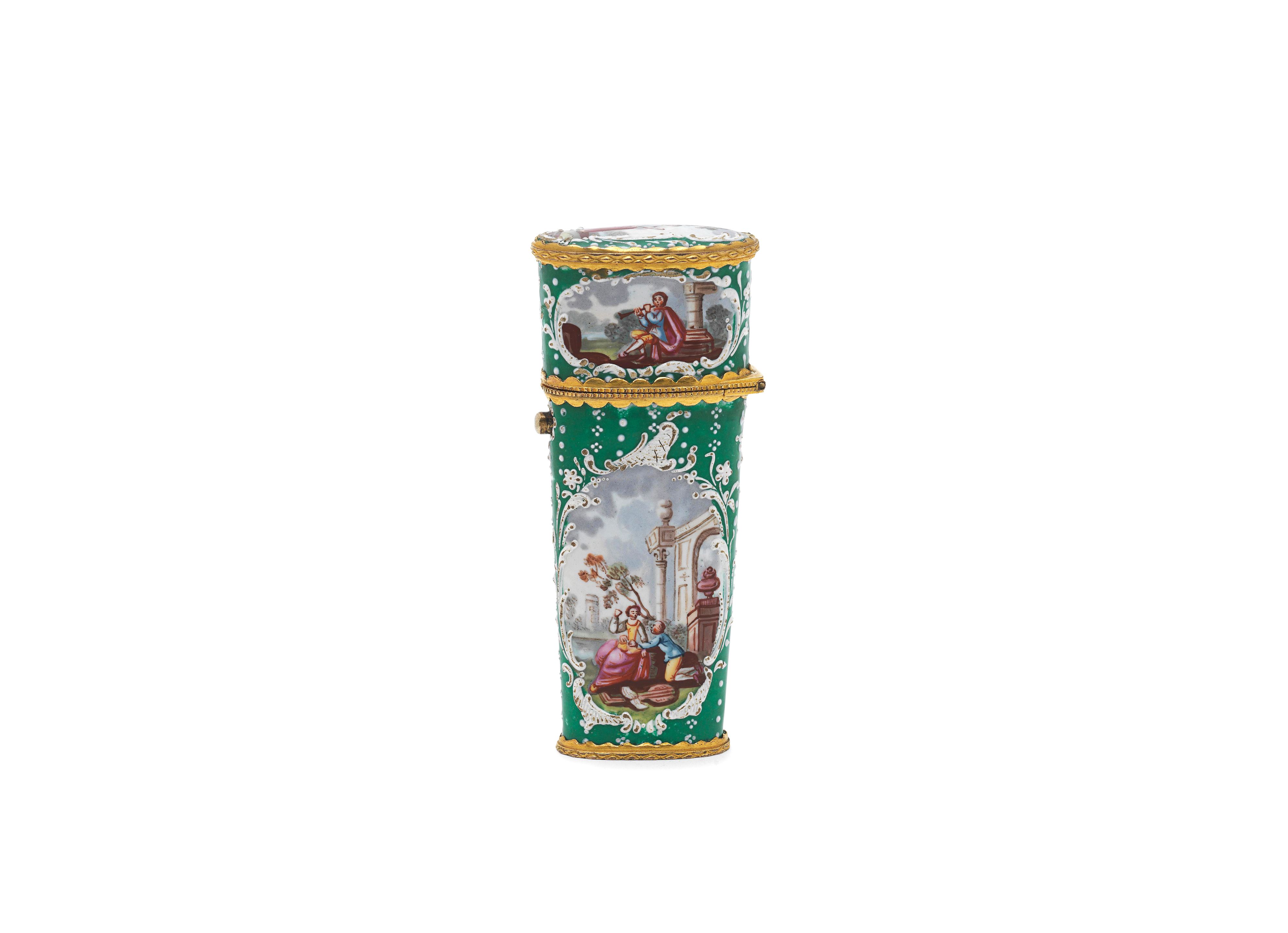 Bonhams : An enamel etui with French gold implements the etui in the ...