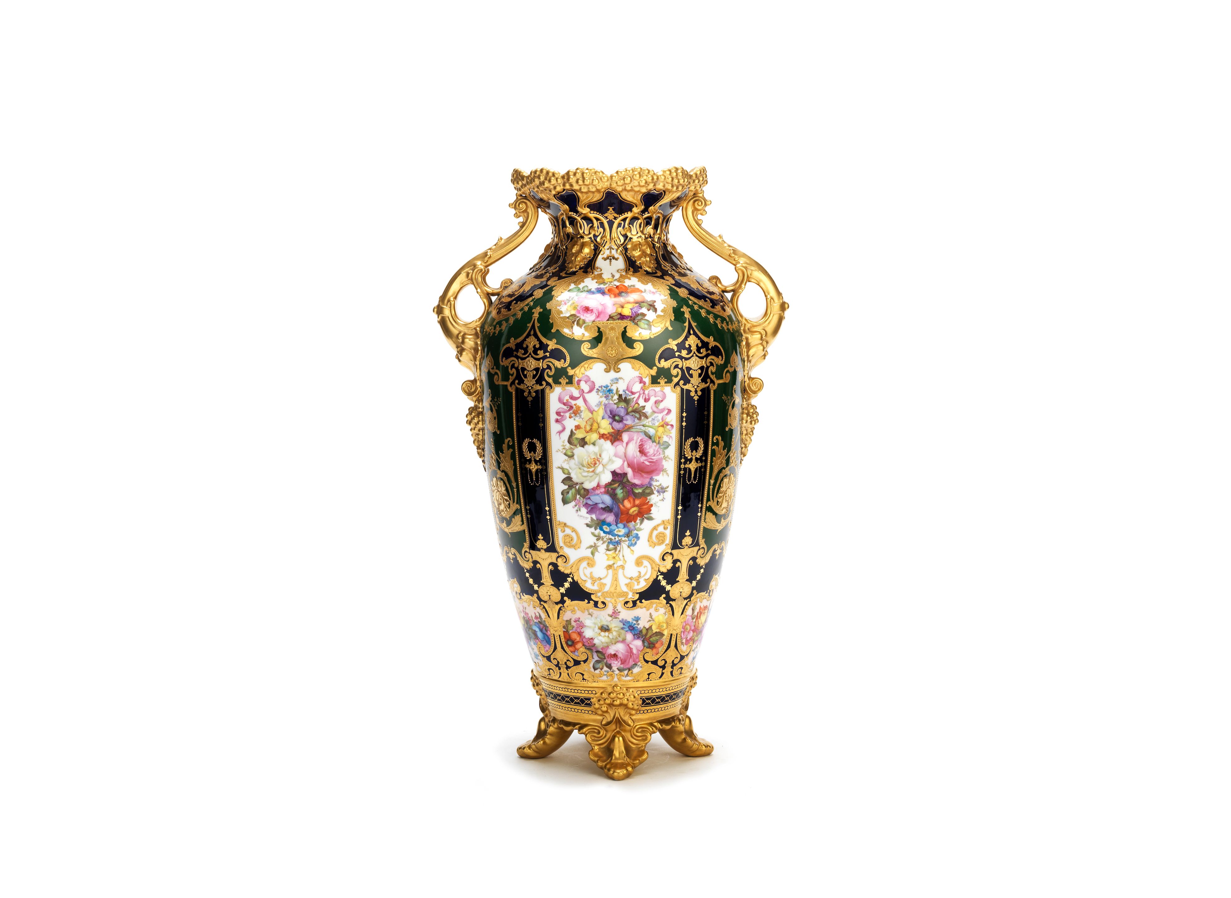 Bonhams : Another very large Royal Crown Derby vase by Albert Gregory ...