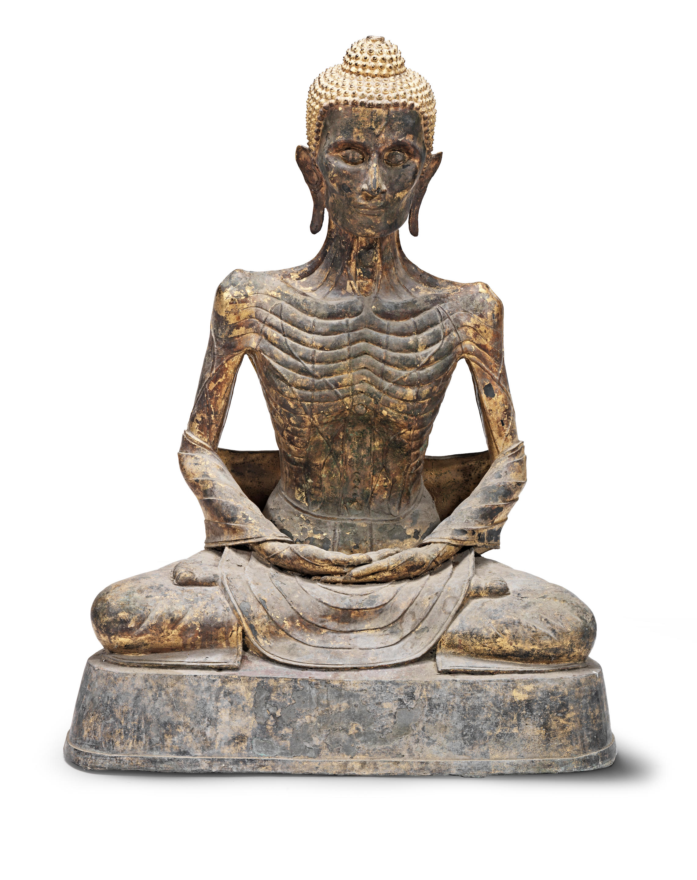 Bonhams A Gilt Lacquered Copper Alloy Figure Of The Ascetic Buddha