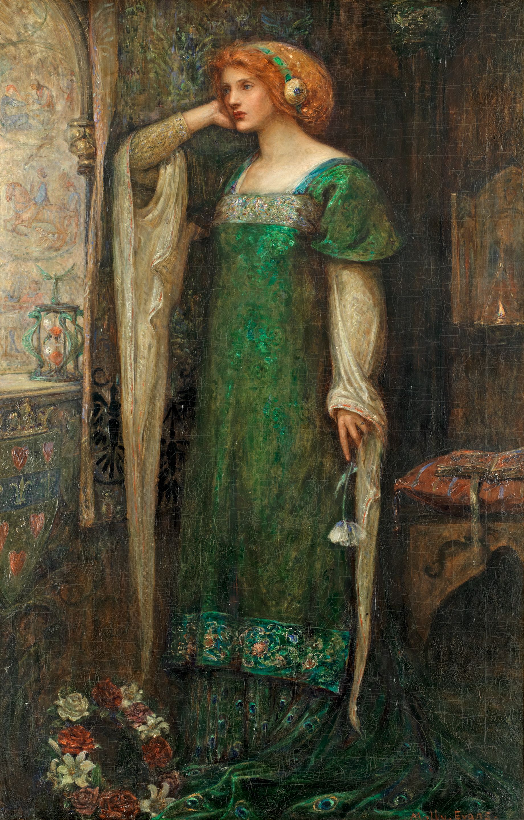 Bonhams : Molly B. Evans (British, Exhibited 1895-96) A damsel in the tower