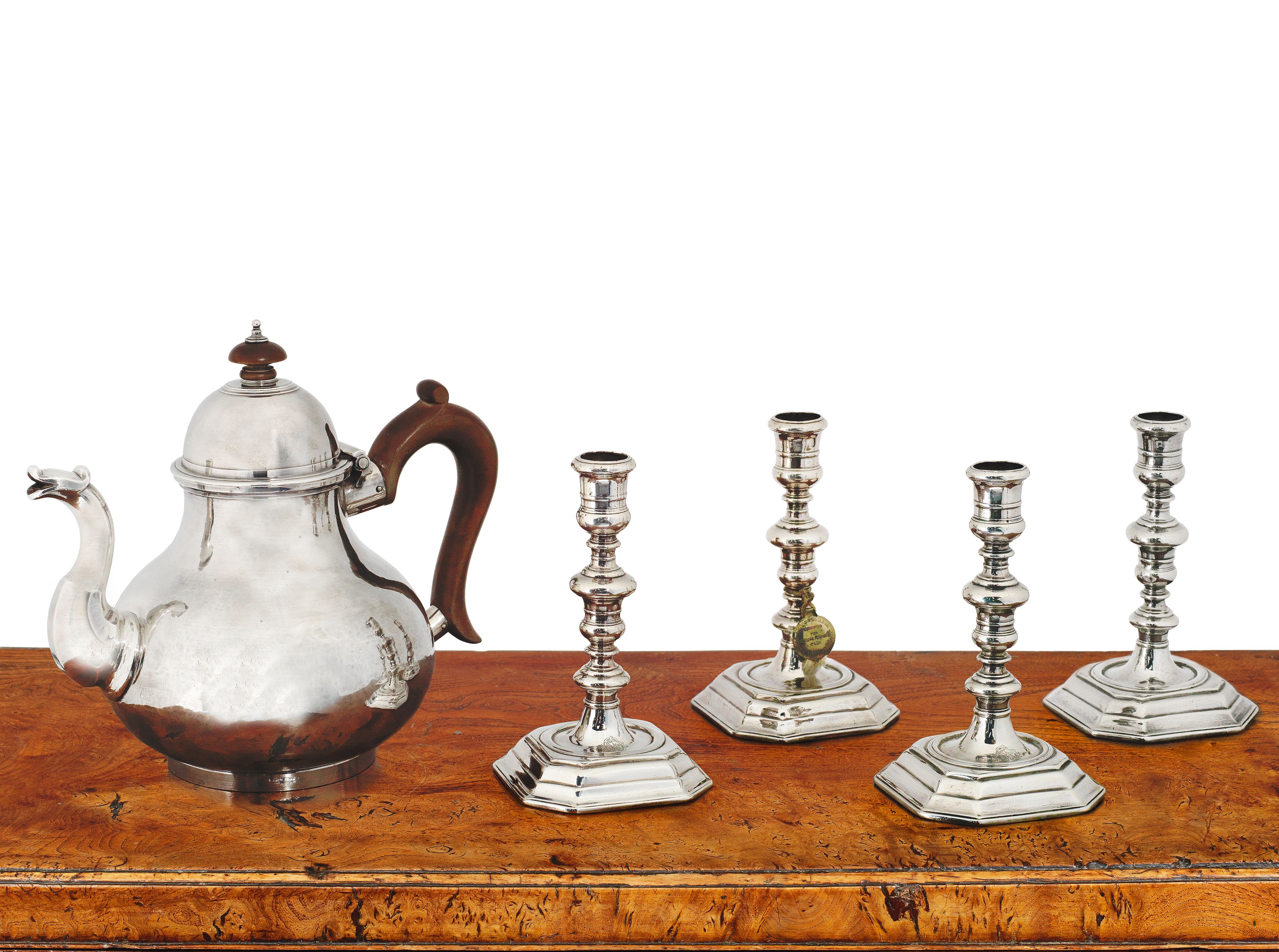 Bonhams : A rare large George I silver teapot by Seth Lofthouse, London ...