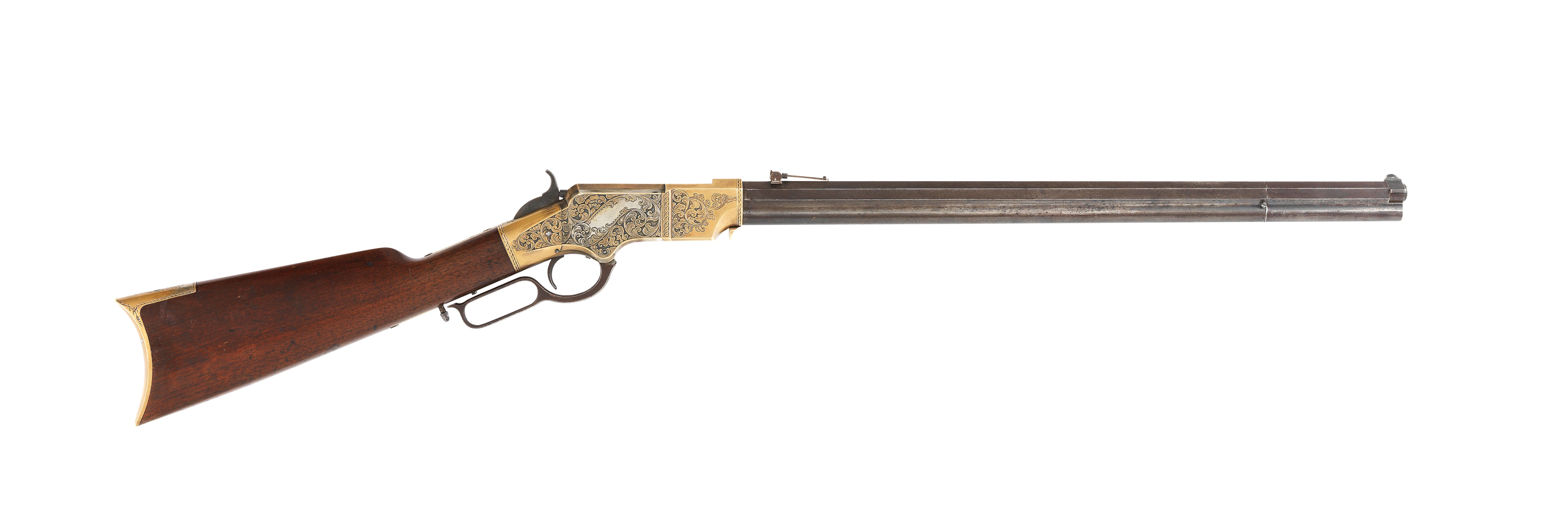 Bonhams : An engraved .44 (R.F.) 'Henry Model 1860' lever-action rifle ...