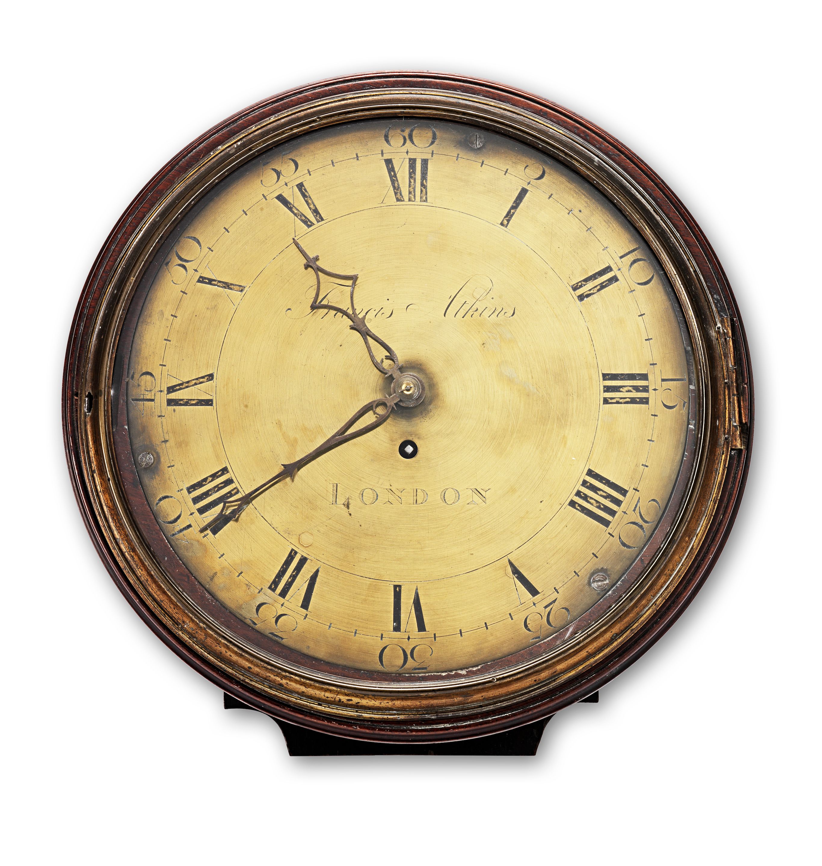 Bonhams : A George III mahogany-cased wall timepiece, circa 1800 ...