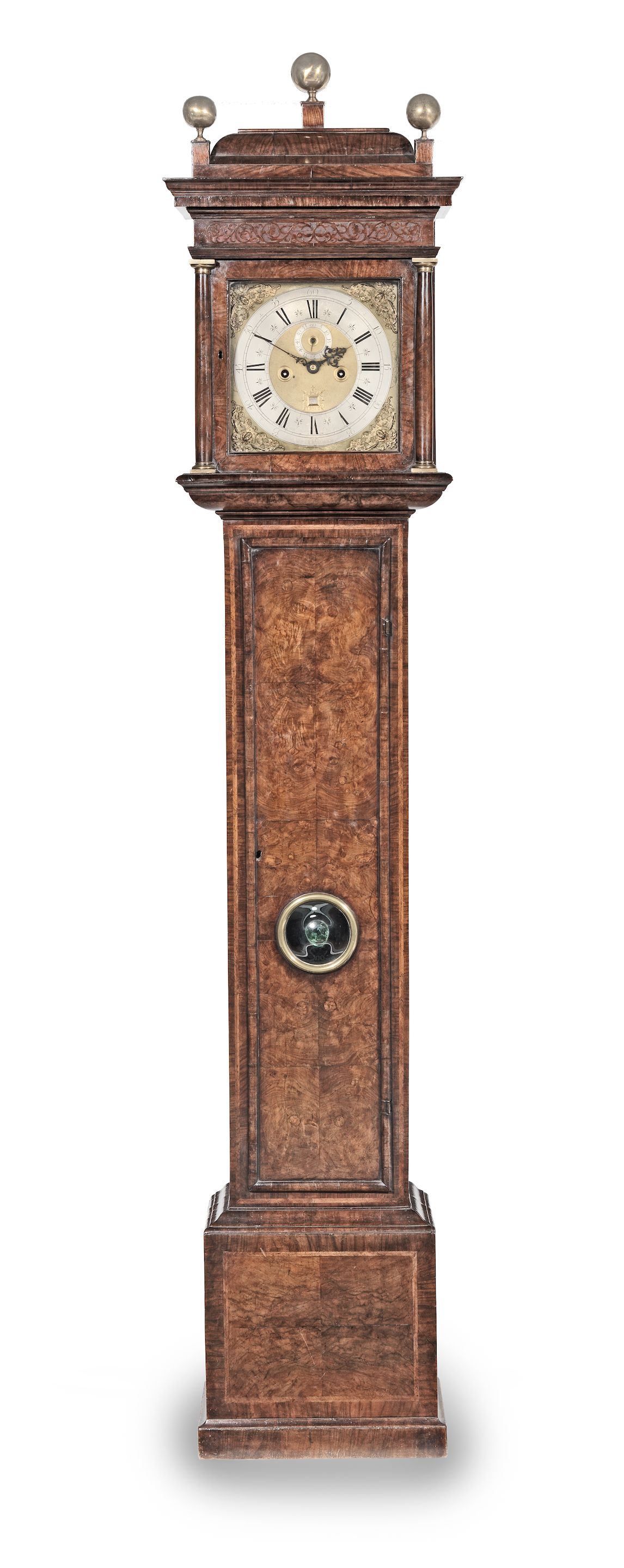 Bonhams : A fine late 17th century burr walnut veneered and feather ...