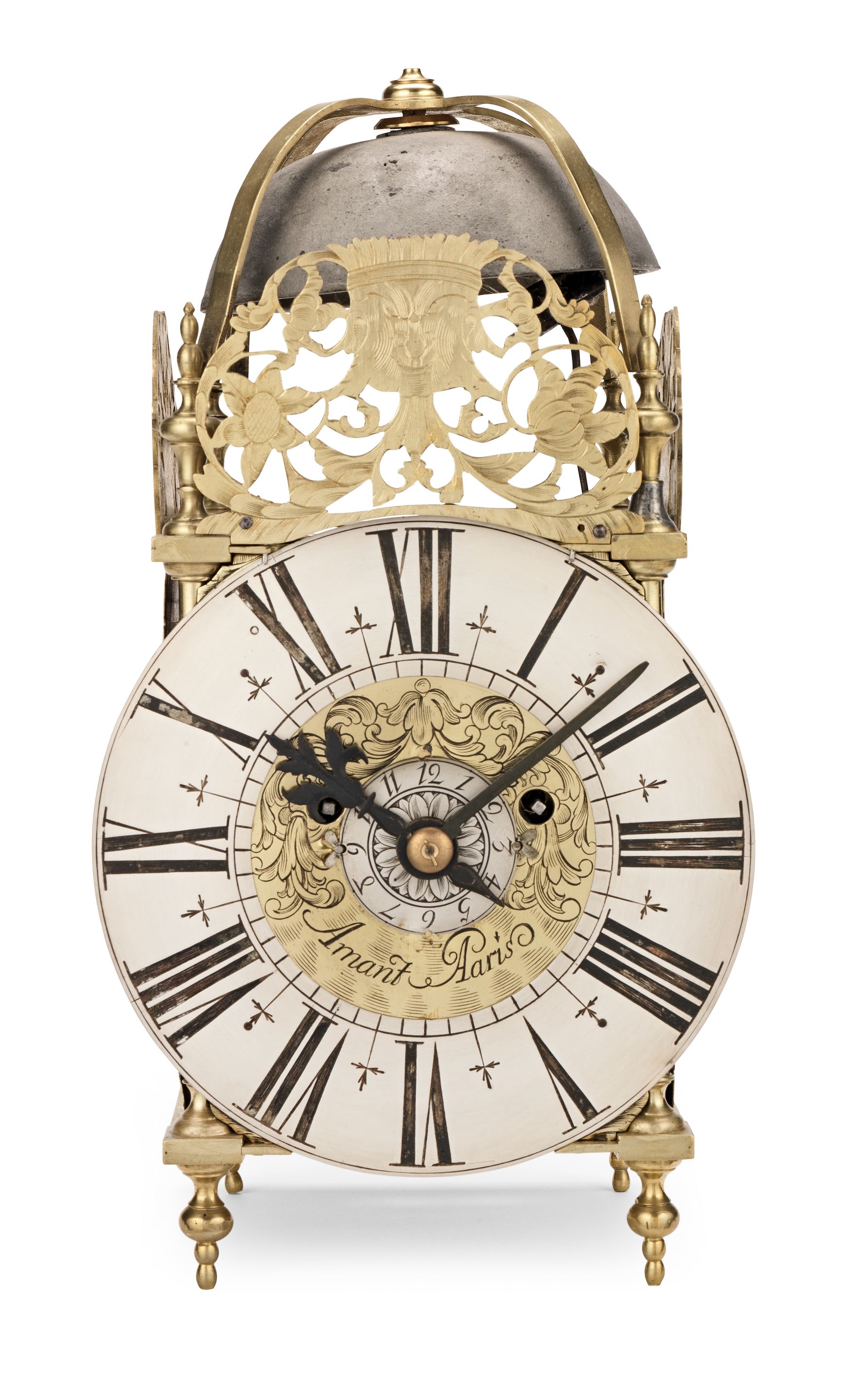 Bonhams : An early 18th century and later lantern clock The dial and ...