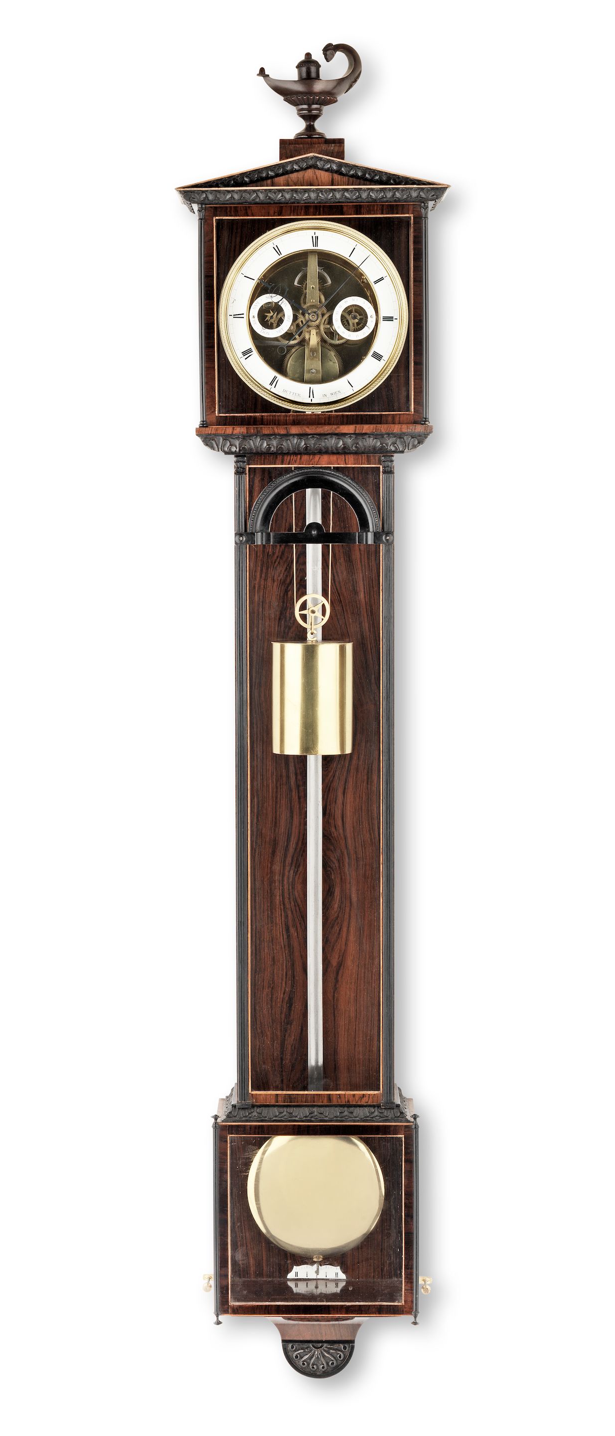 Bonhams : A rosewood cased, month-going Vienna regulator of 30 day ...