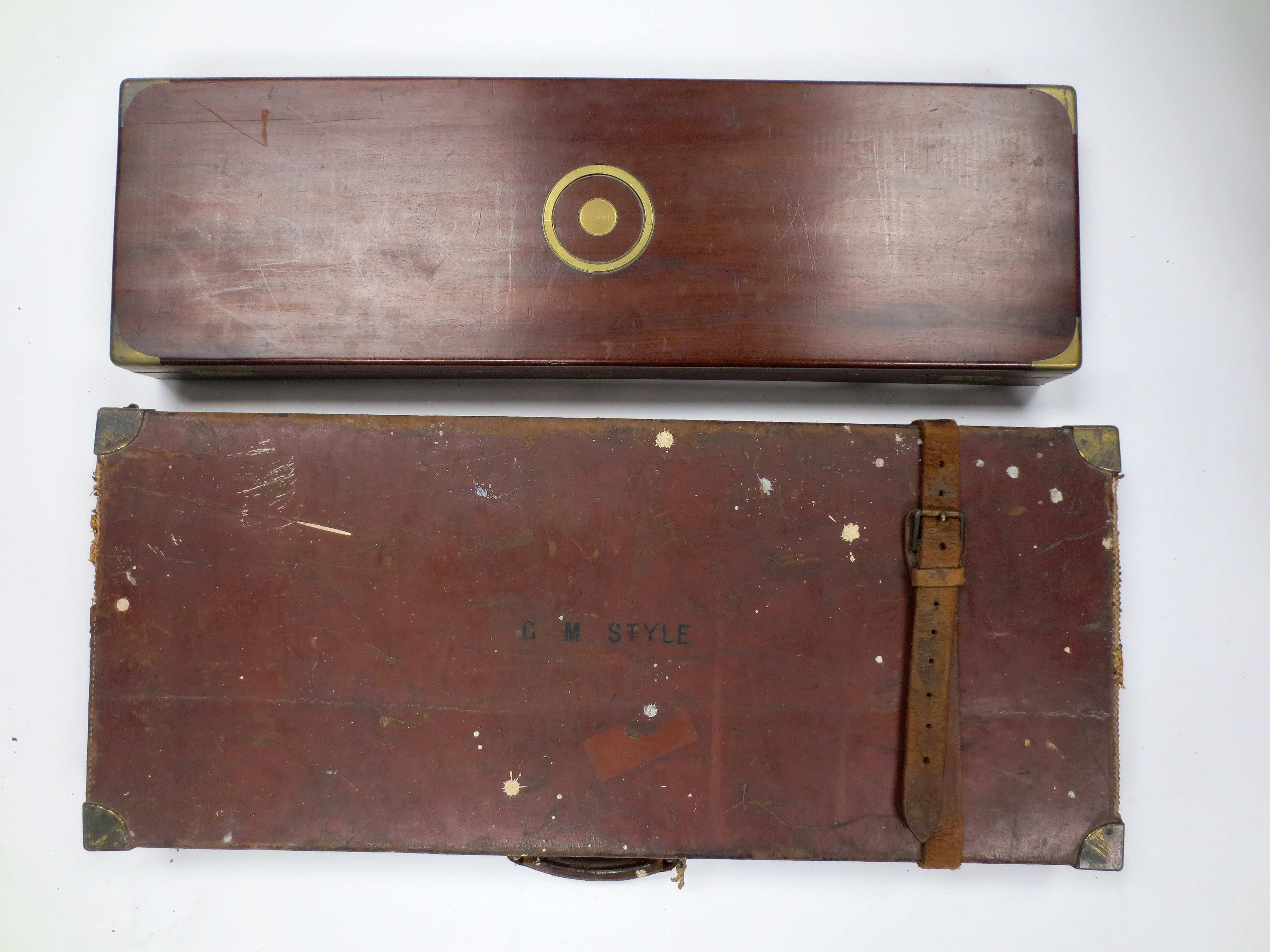 Bonhams : A Westley Richards brass-mounted leather double-guncase and a ...