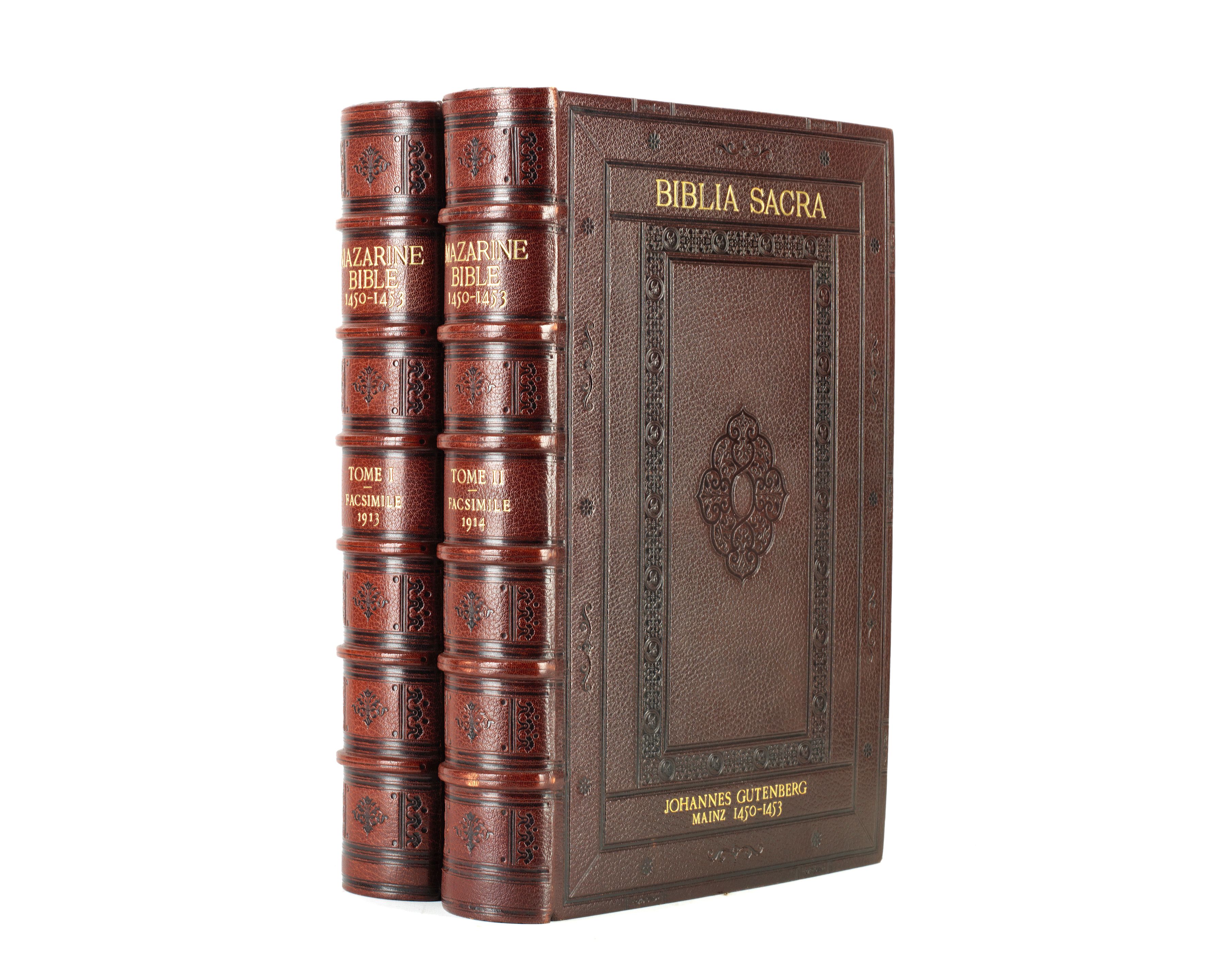 Bonhams : BIBLE - GUTENBERG Biblia sacra, 2 vol., NUMBER 77 OF 300 ...