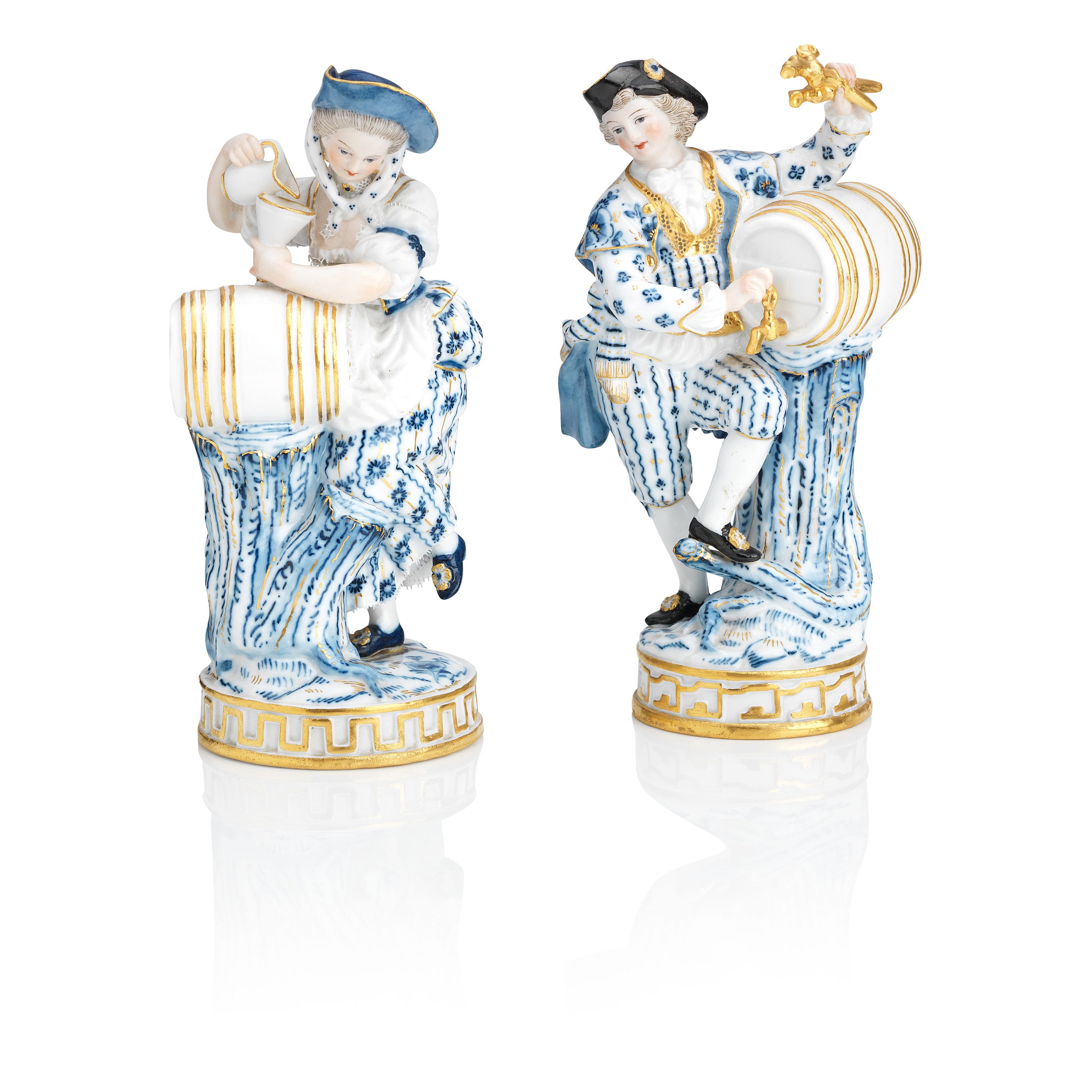 Bonhams : A pair of Meissen figures of wine-makers Late 19th Century