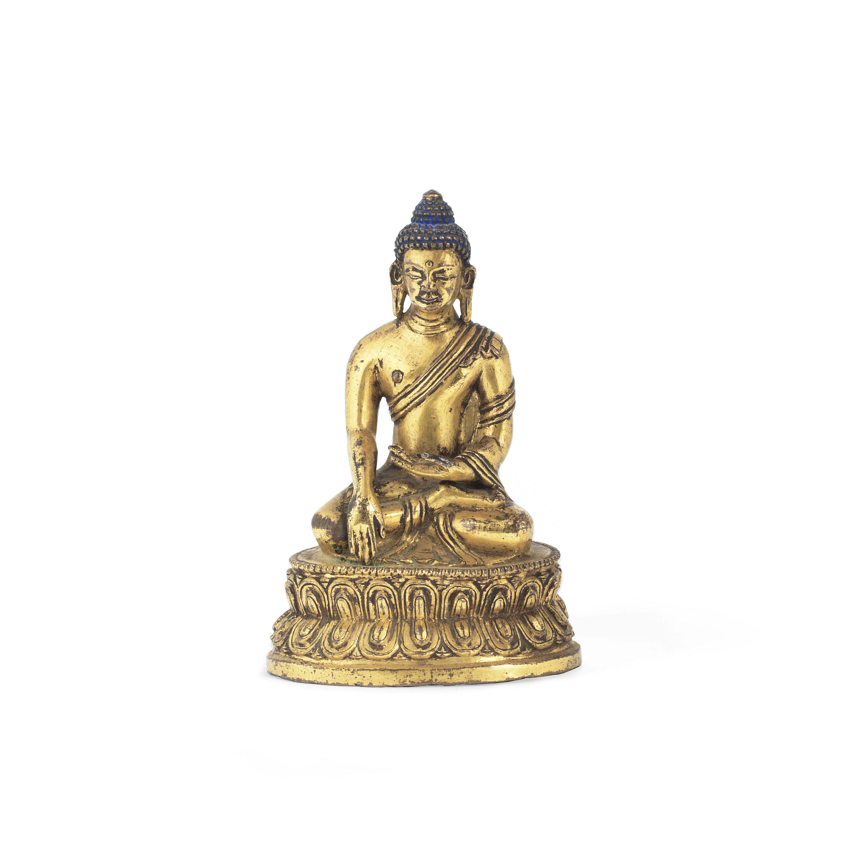 Bonhams A Gilt Copper Alloy Figure Of Shakyamuni Tibet 16th17th Century