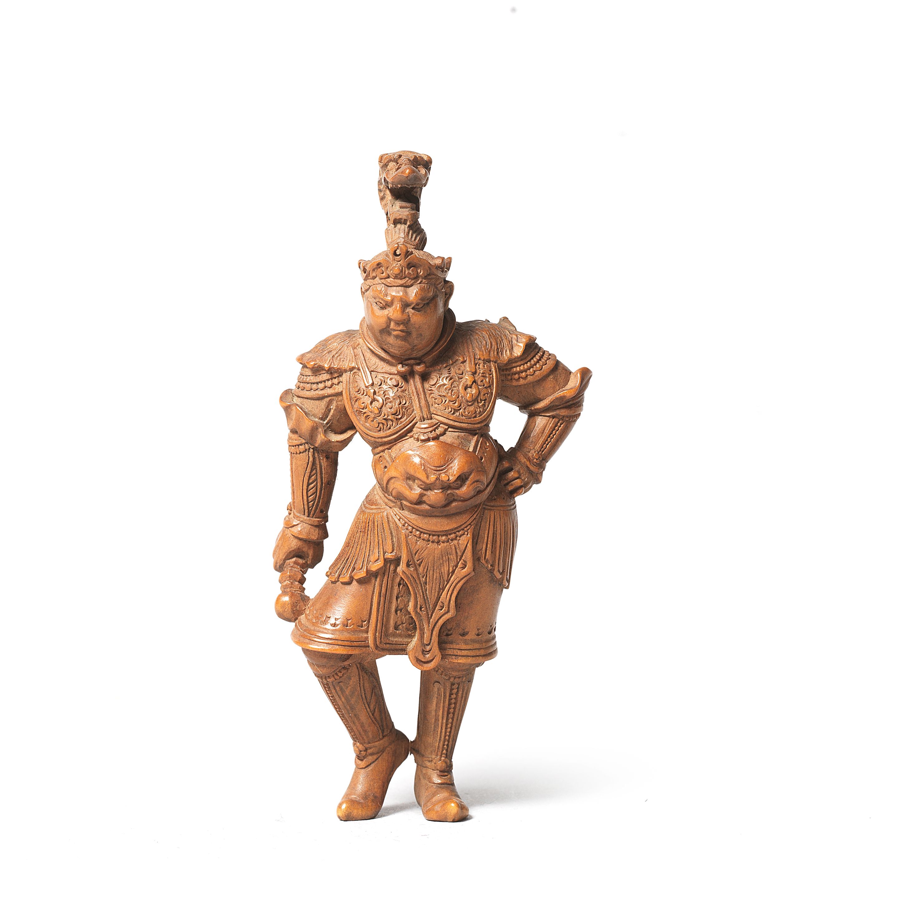 Bonhams : A late boxwood okimono-style netsuke of Ryujin By Kashu ...