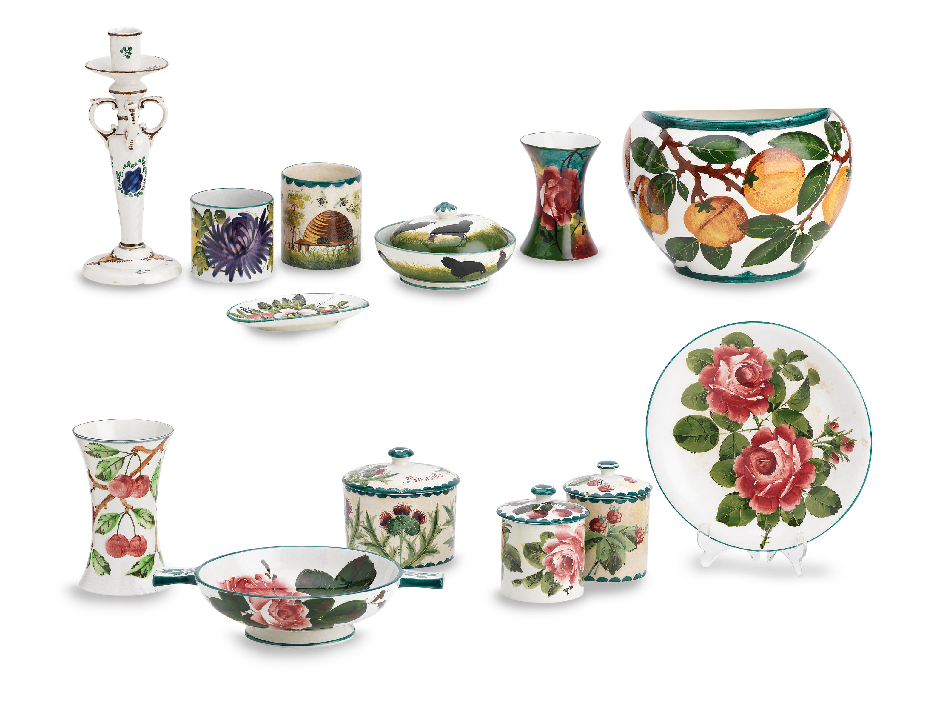 Bonhams A Collection Of Wemyss Pottery