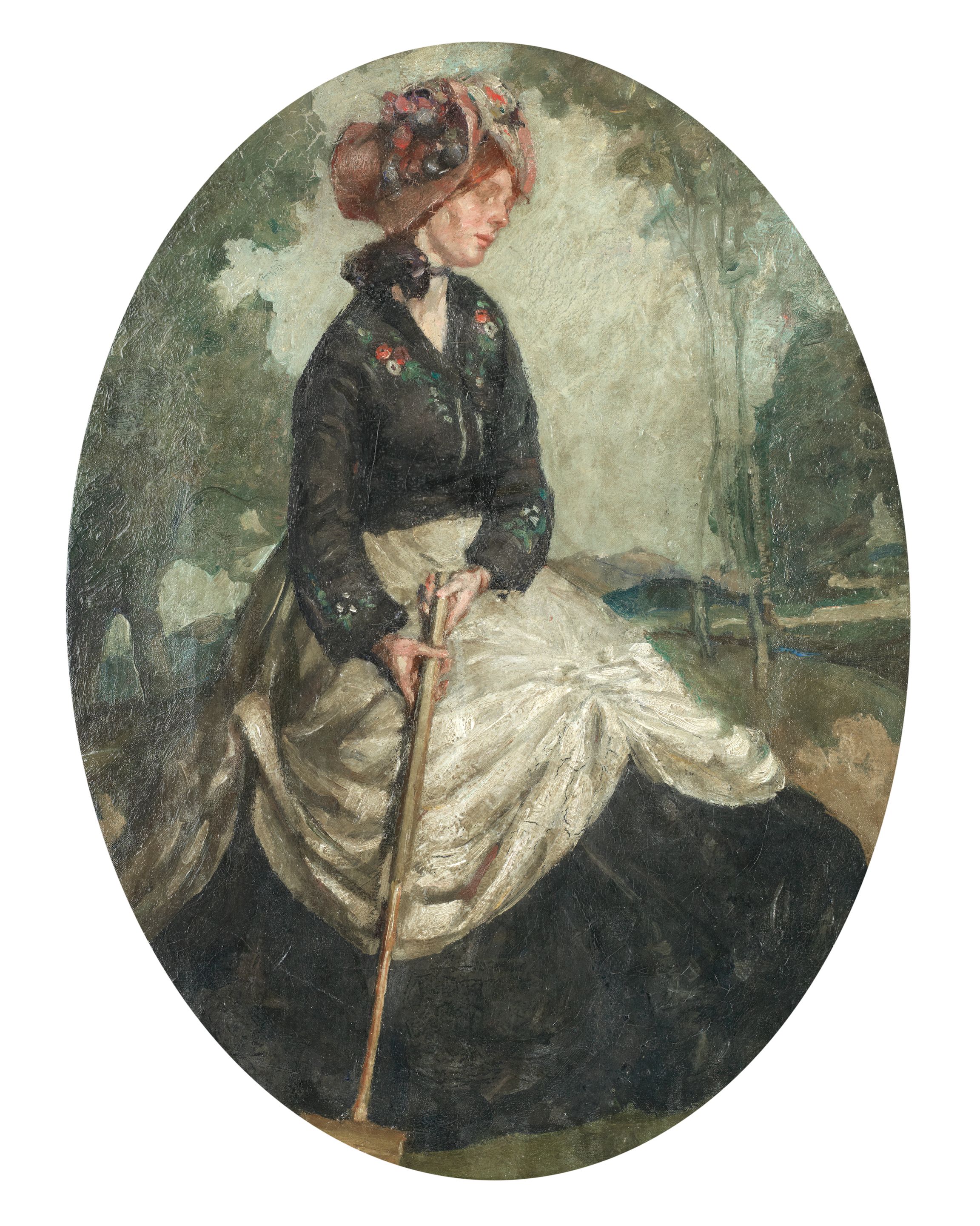 Bonhams : Constance Rea (British, fl. 1891-1935) The croquet player